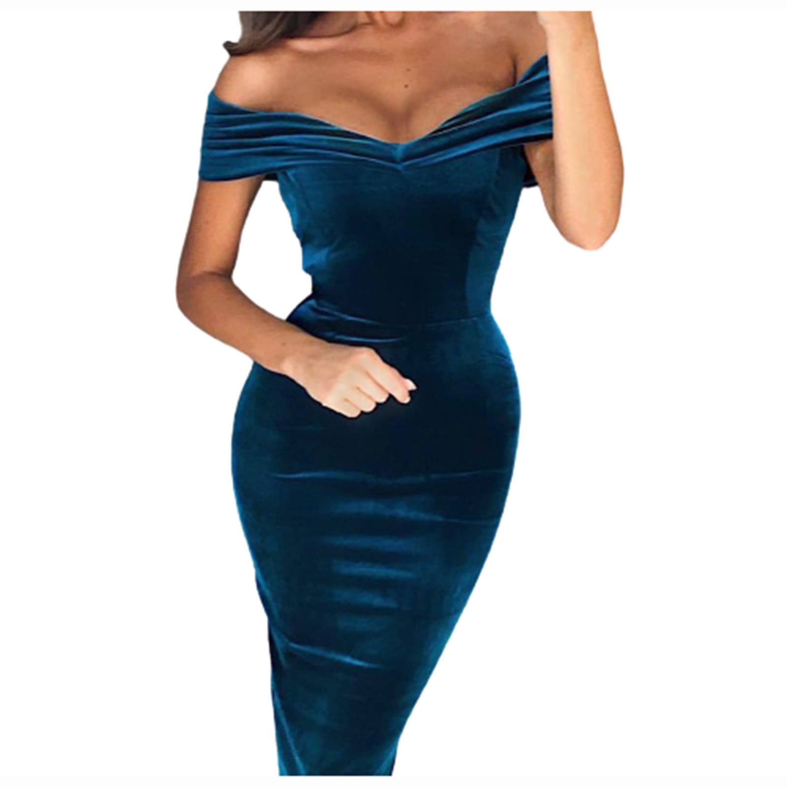 Usmixi Formal Dresses For Women Evening Party Prom Sexy Off Shoulder