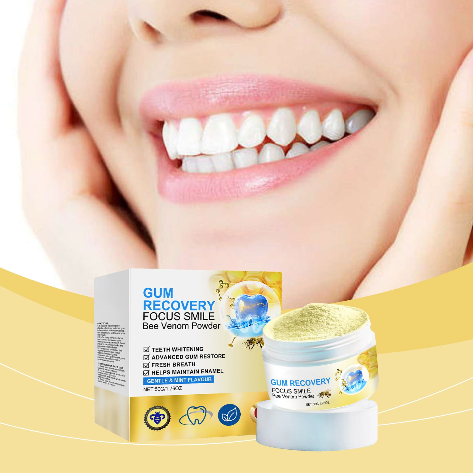 Usmixi Gums Recovery Focus Smile Powder Gentle and Mint Flavours 50g ...