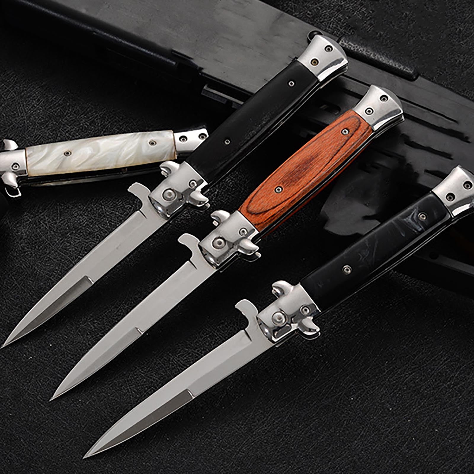 Usmixi Hot Selling Stainless Steel Color Wooden Handle Folding Knife ...