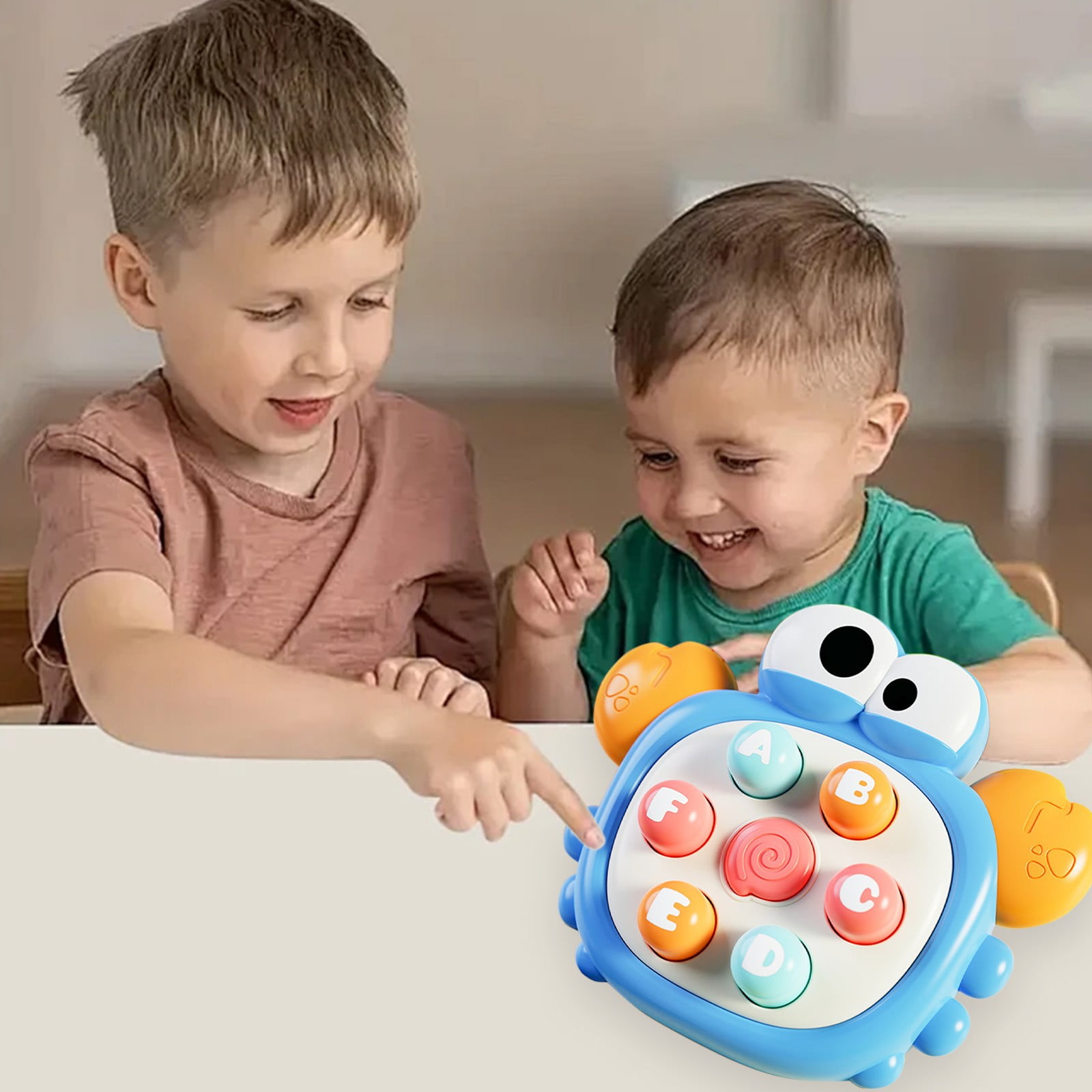 Usmixi Interactive Crab Themed Whack A Mole Toy for Kids Interest Hand ...