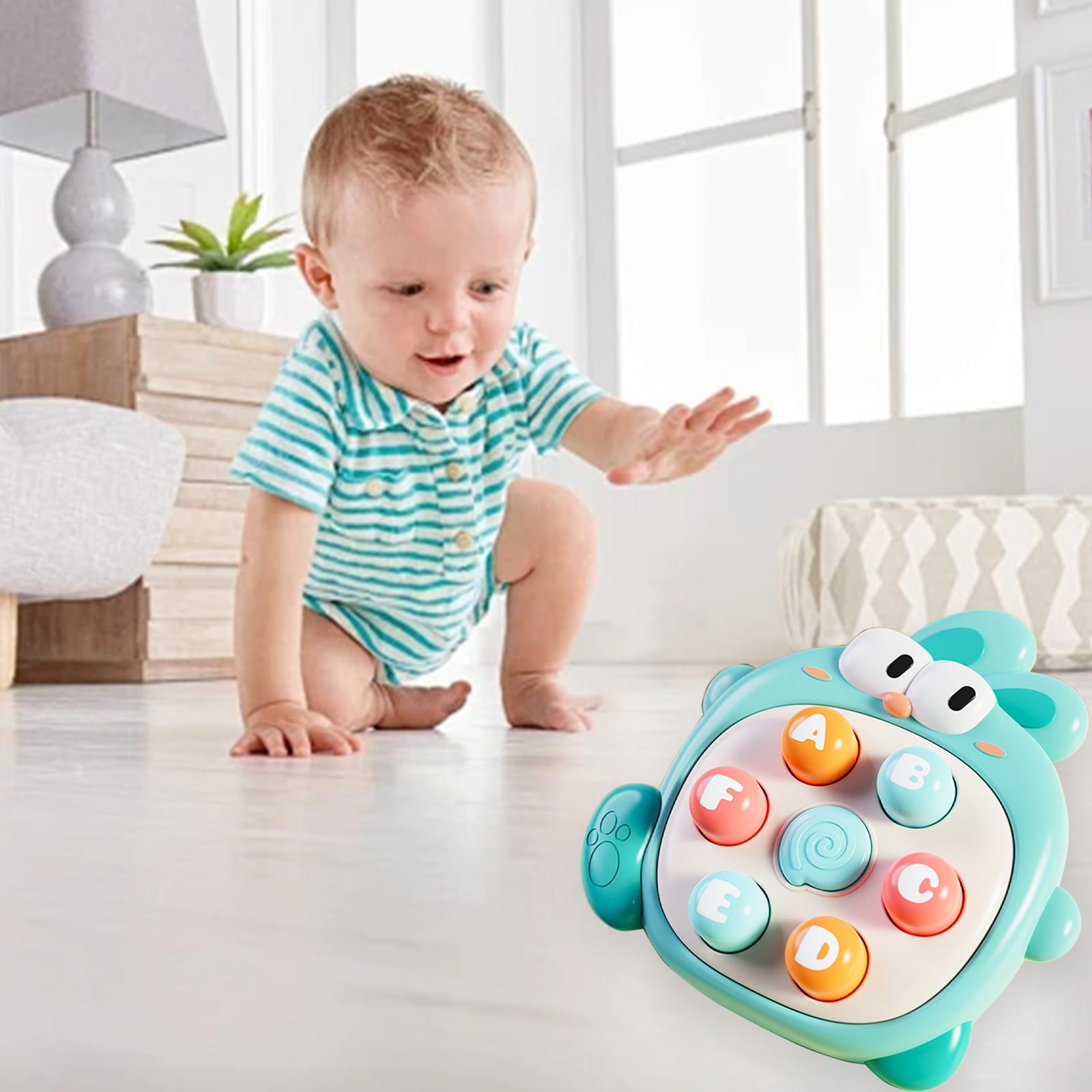 Usmixi Interactive Rabbit Themed Whack A Mole Toy for Toddlers Sensory ...