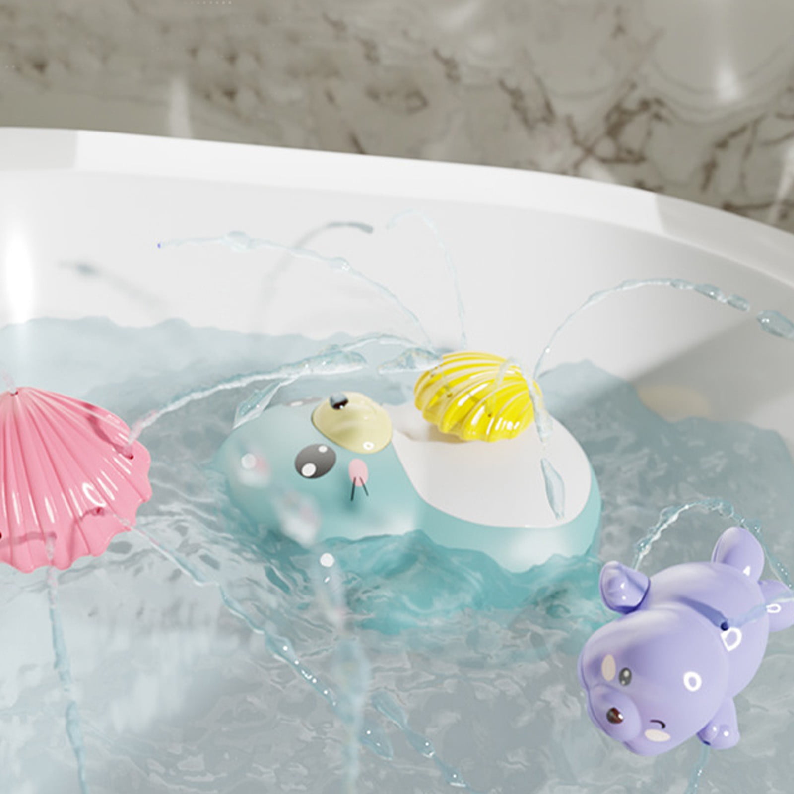 Usmixi Kids Swimming Bath Toys - Baby Pool Toys for 1 Year Old Girl ...