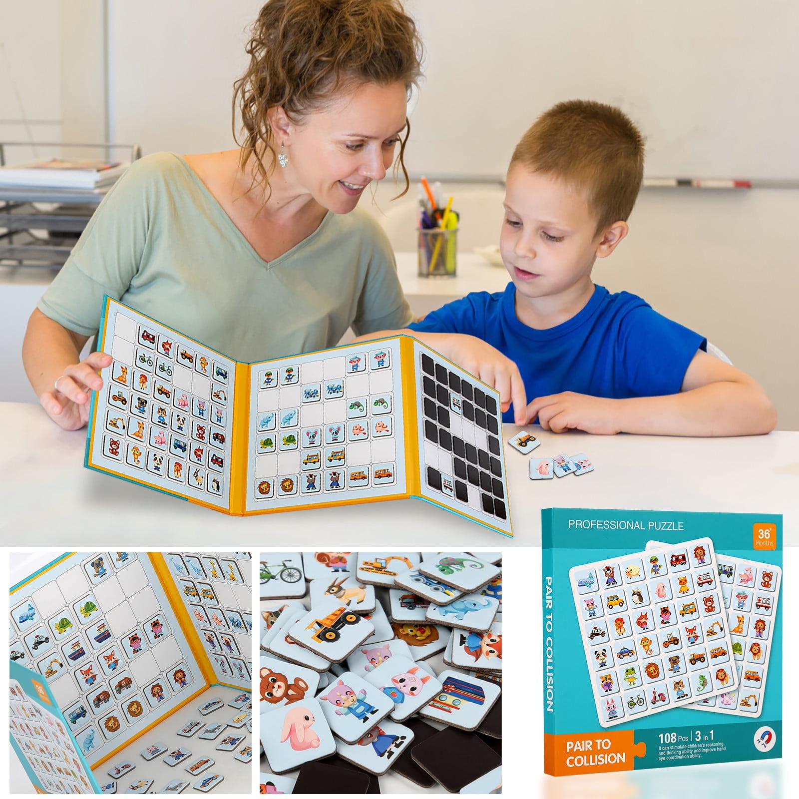 Usmixi Magnetism Matching Game with The Same Picture Exercise and ...