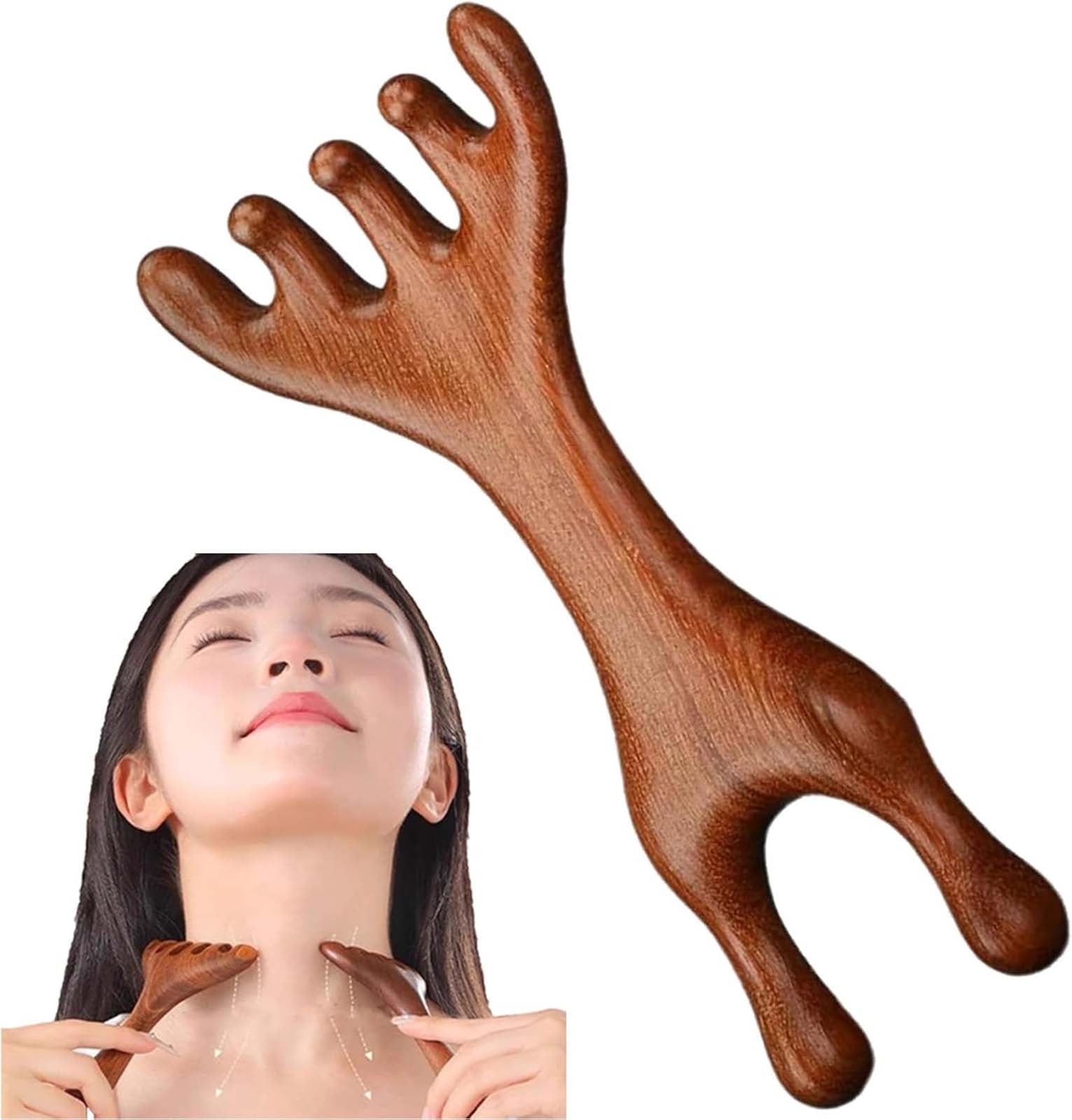 Usmixi Meridian Comb, Fivetouch Therapy Comb, Golden Sandalwood Massage ...