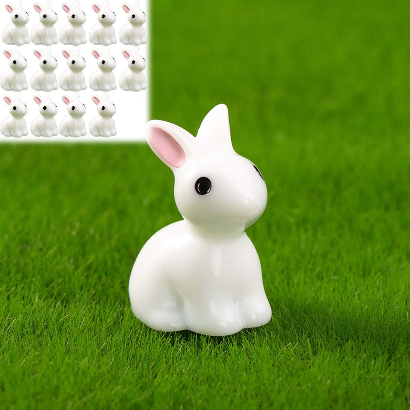 Usmixi Mini Resin Bunny Plastic Rabbits Miniature Bunnies Figurines for ...