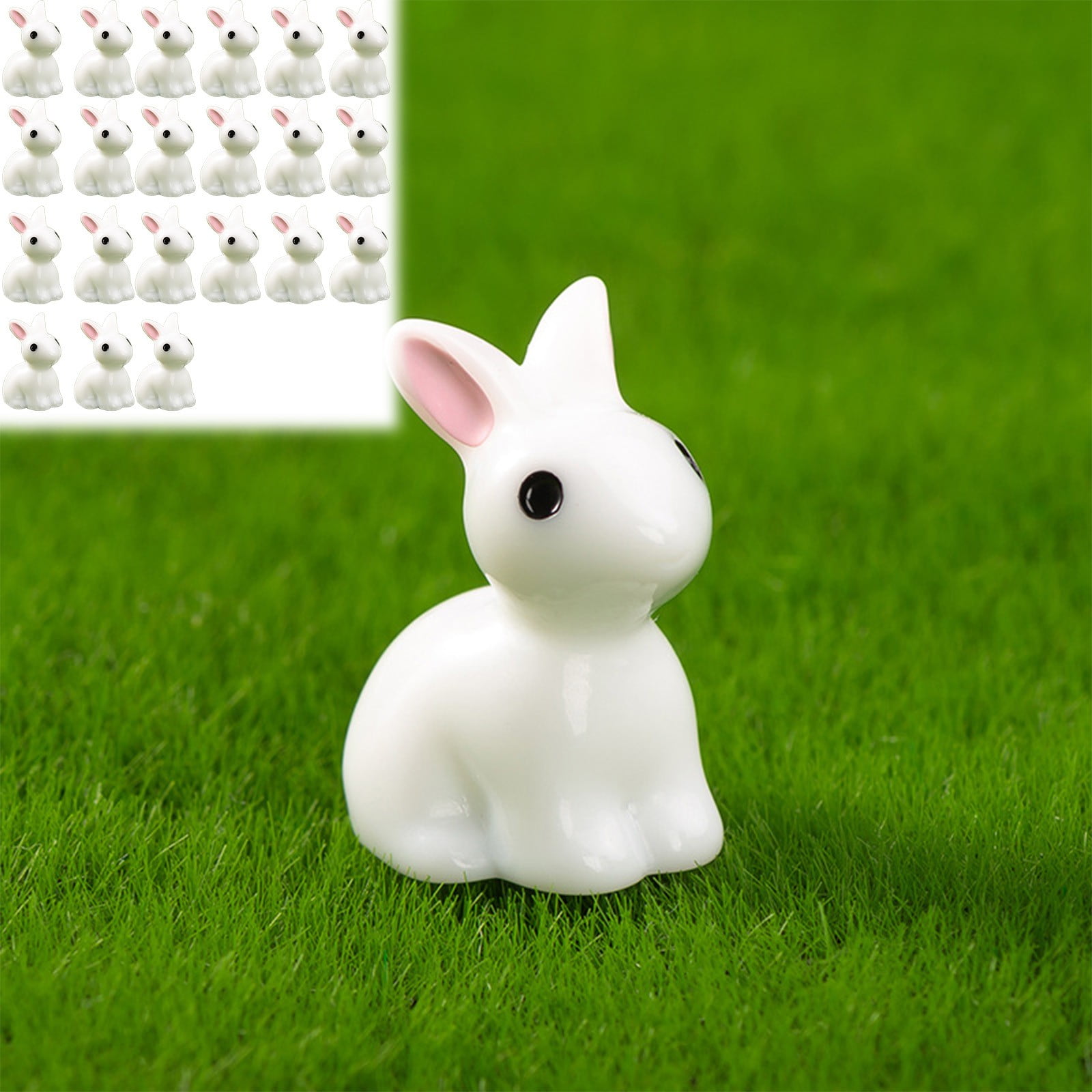 Usmixi Mini Resin Bunny Plastic Rabbits Miniature Bunnies Figurines for ...
