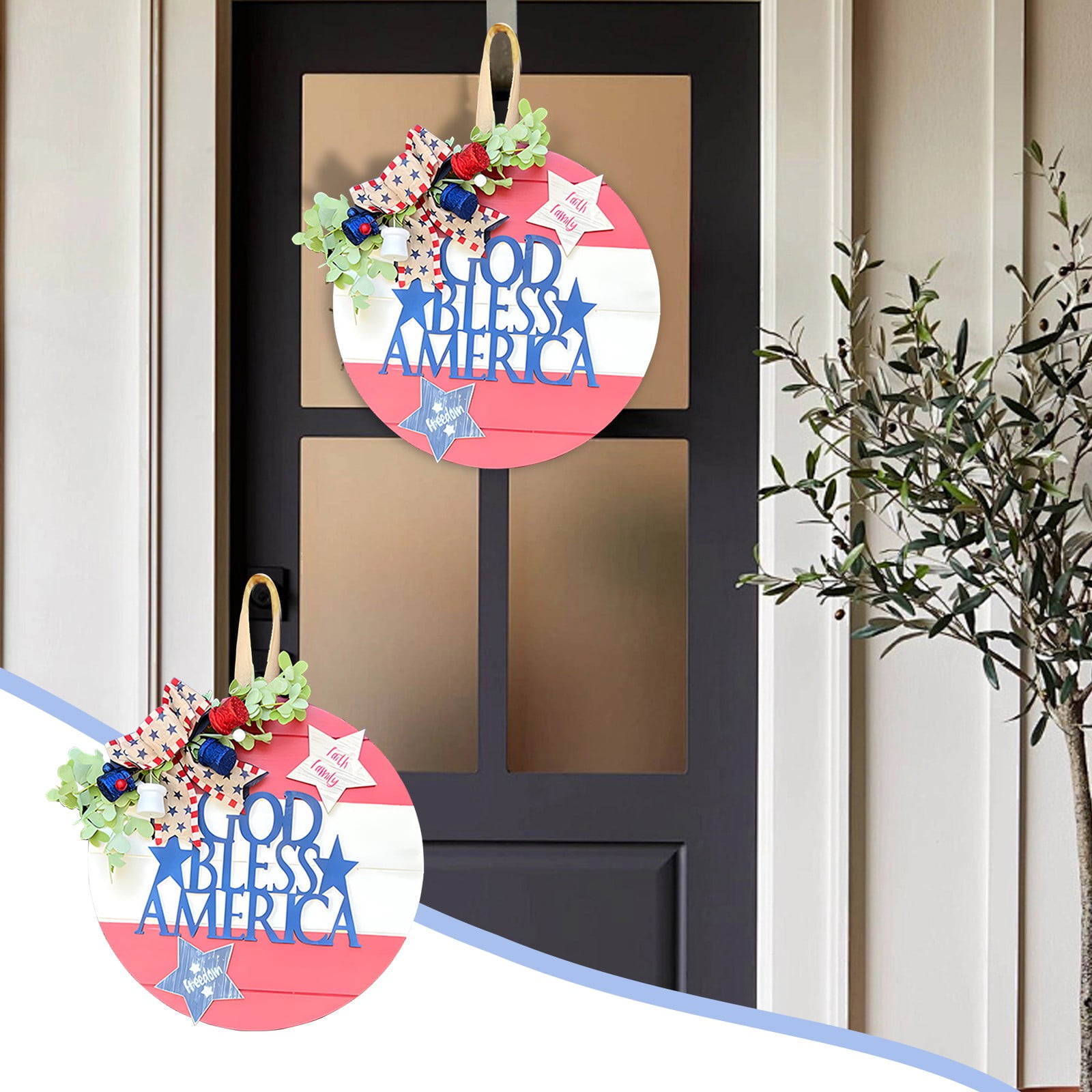 Usmixi Online Shopping Independence Day Patriotic Flag Welcome Sign ...