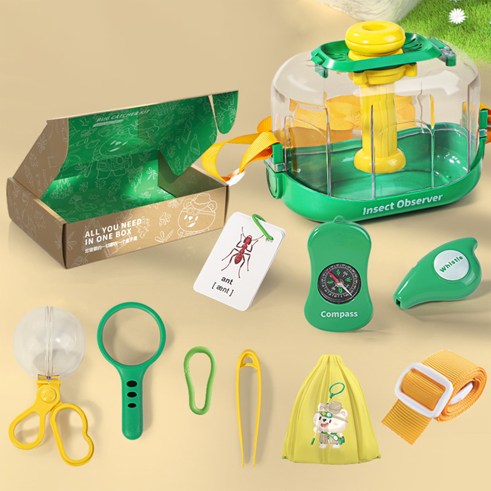 Usmixi Outdoor Exploration Glass for Children Insect Collection Box ...