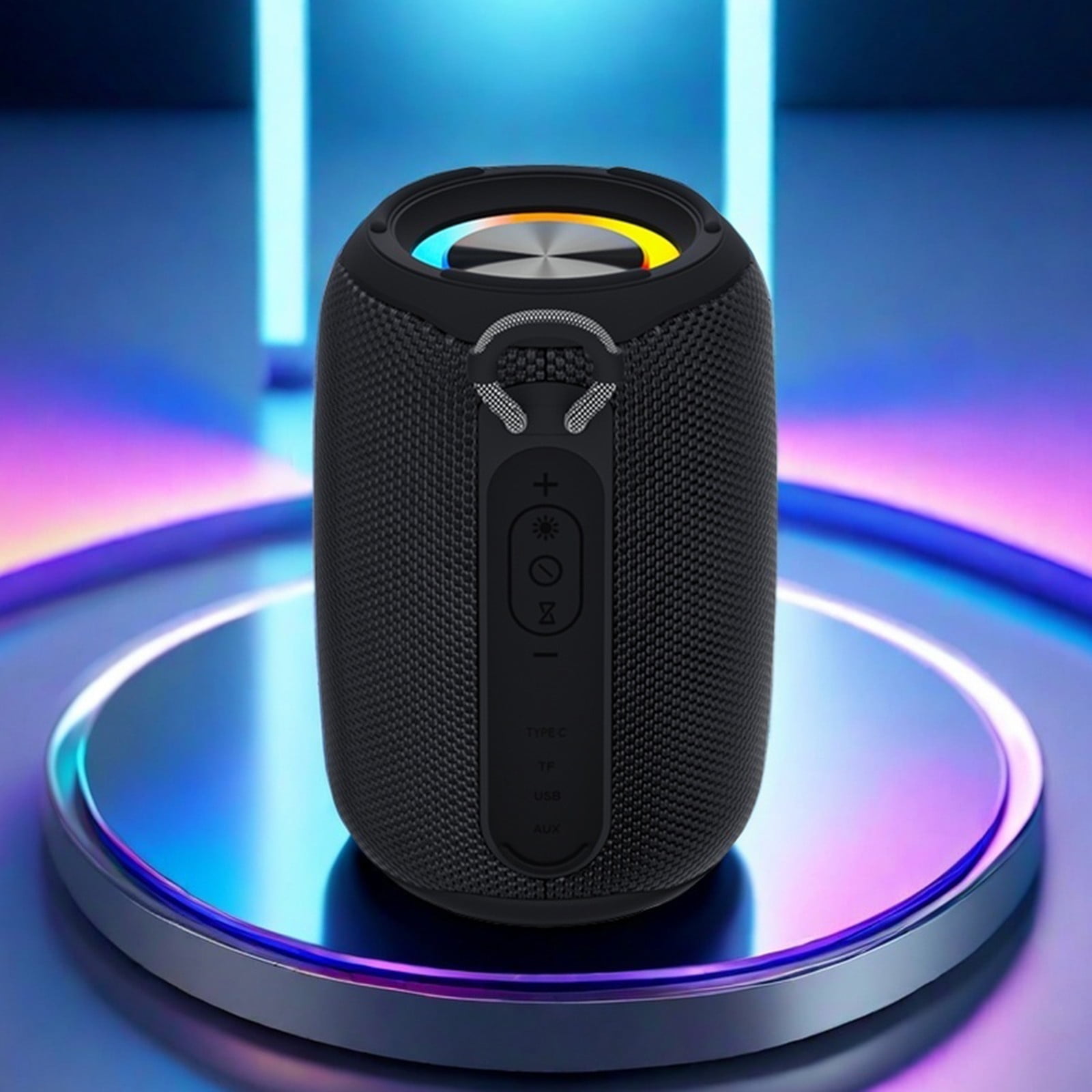 Usmixi Outdoor Portable Bluetooth Speaker with LED Light Long Standby Life Wireless Speaker High ...