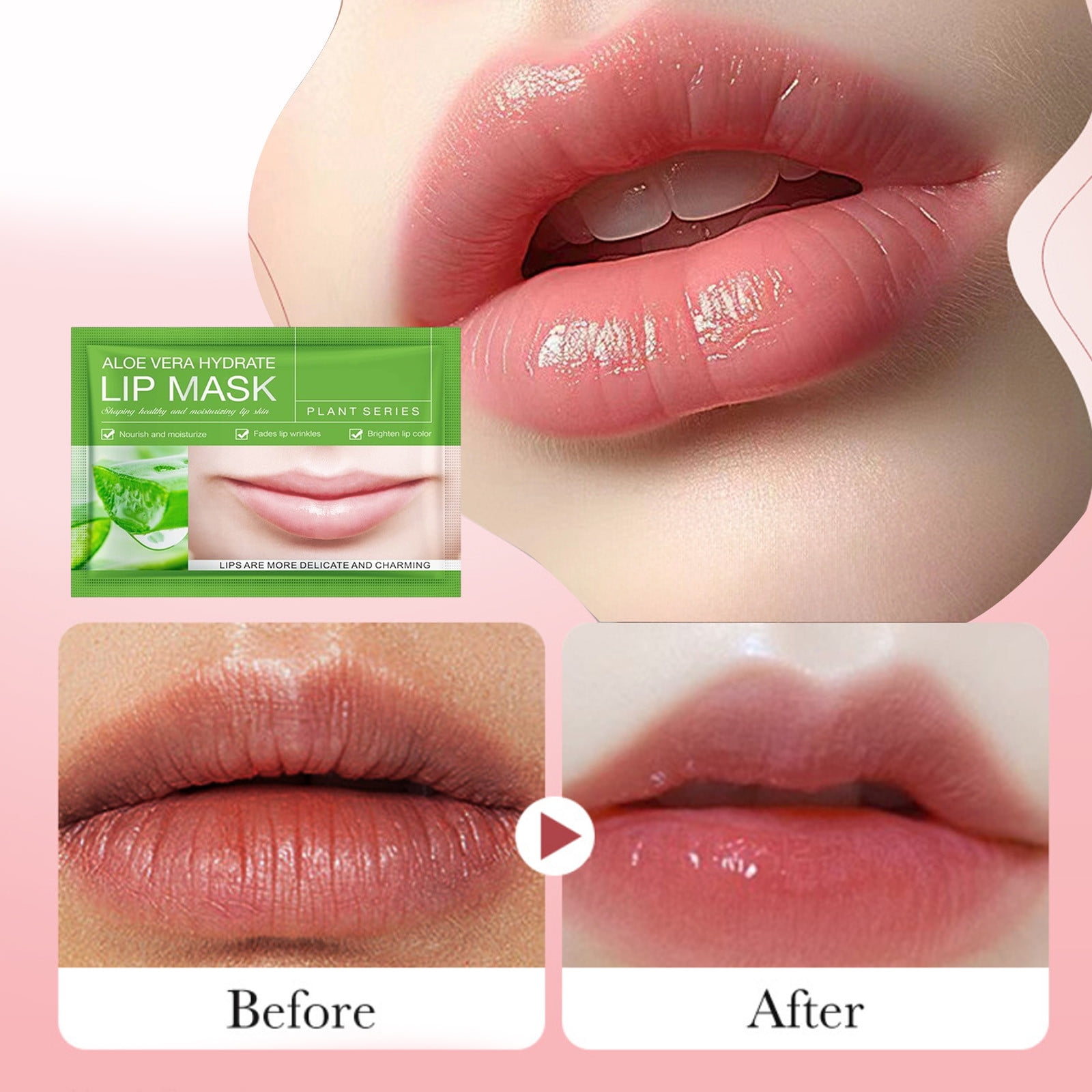 Usmixi Pairs Lip Mask Under Eye Mask Gold Gel Eye Masks ...