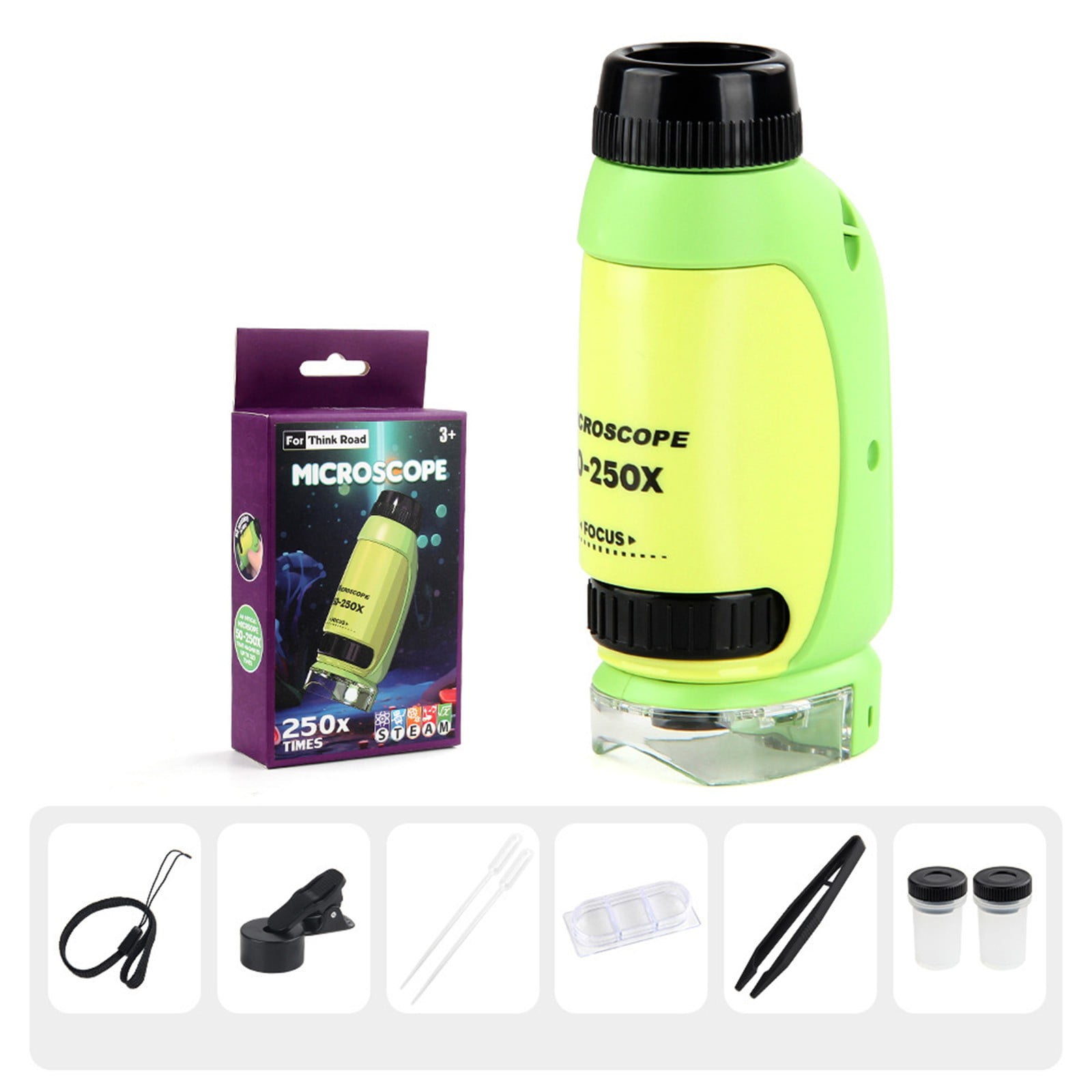 Usmixi Portable Handheld Mini Microscope Toy Pocket Children Science ...