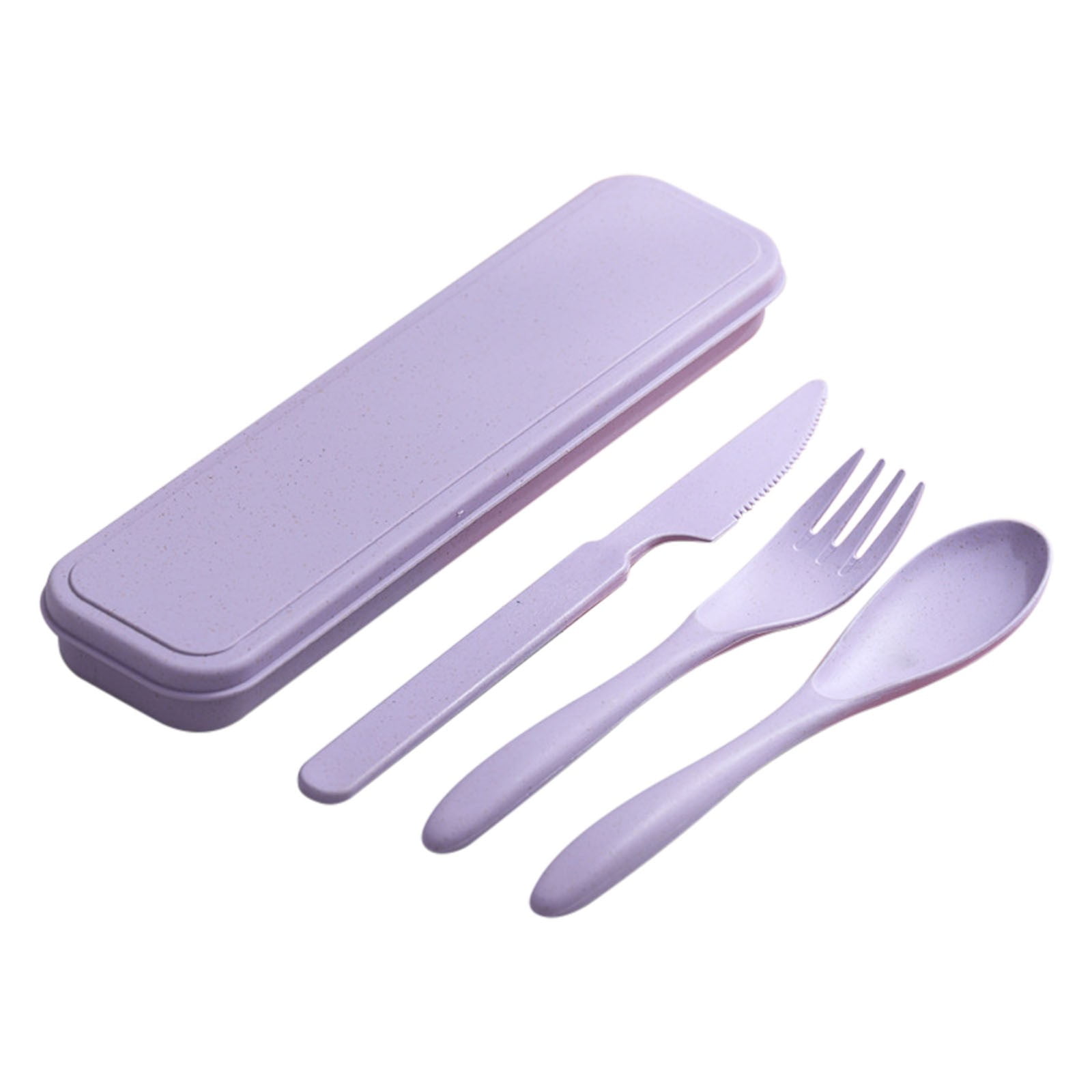 Usmixi Reusable Travel Utensils Set with Case Straw Camping Utensil ...