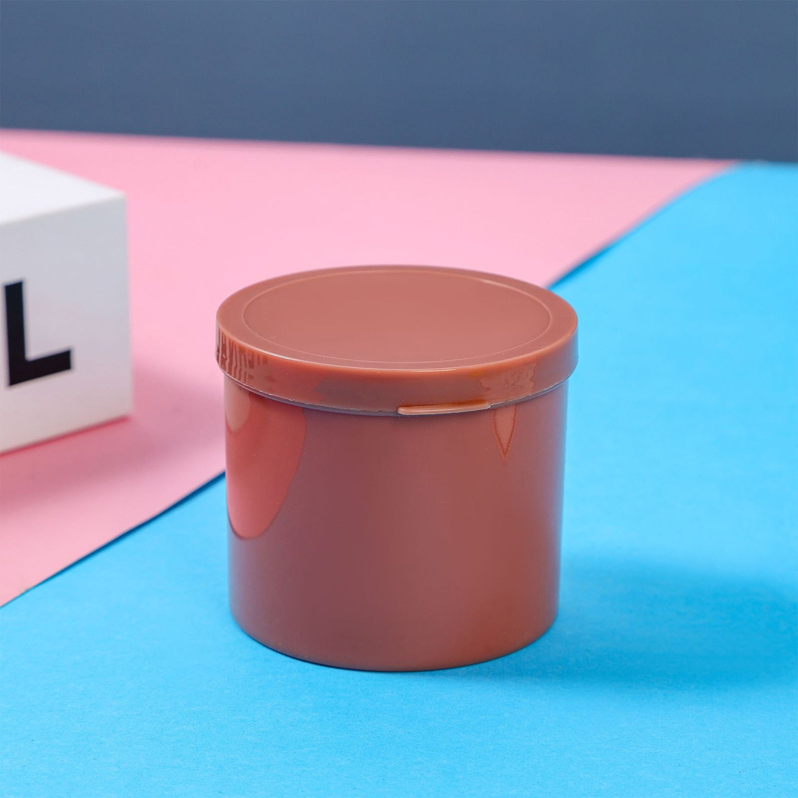 Usmixi Round Plastic Box Transparent Round Box Organizer Air Puff Box ...