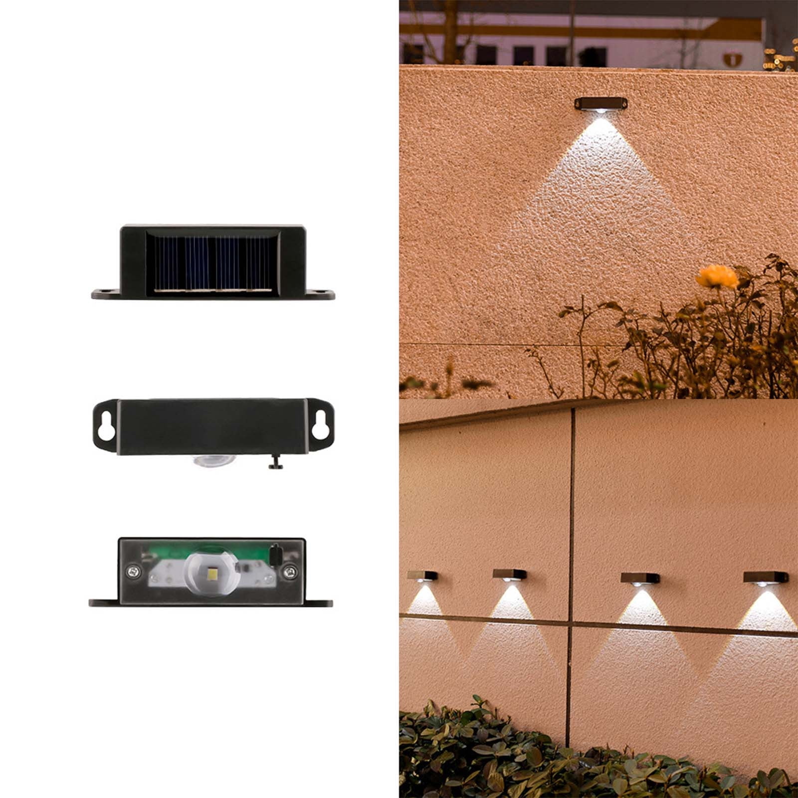 Usmixi Solar Wall Lamp Outdoor Courtyard Villa Landscaping Wall Lamp ...