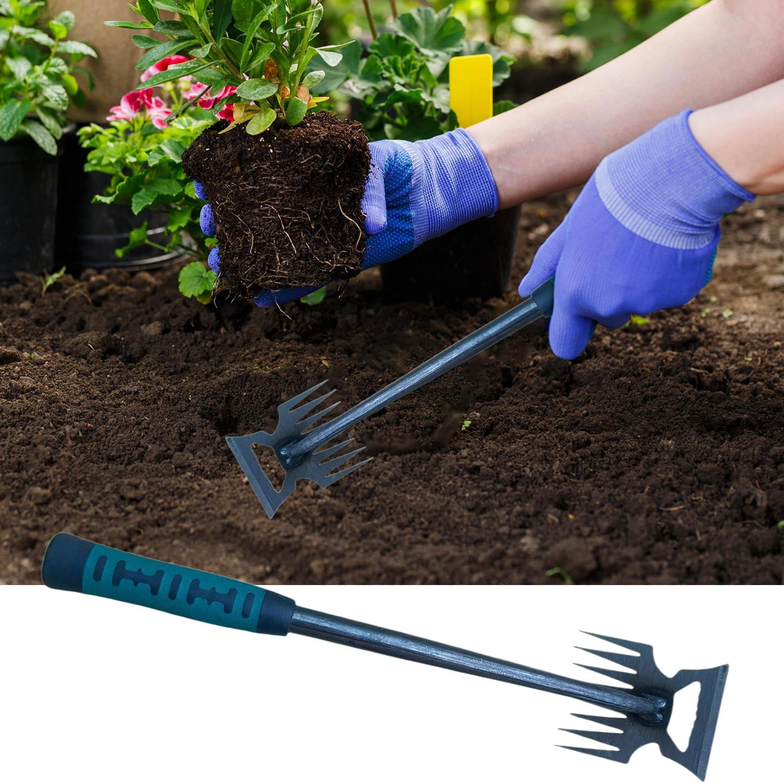 Usmixi Stainless Steel Art Weeding Tool Hook Weeds Planting Flower ...