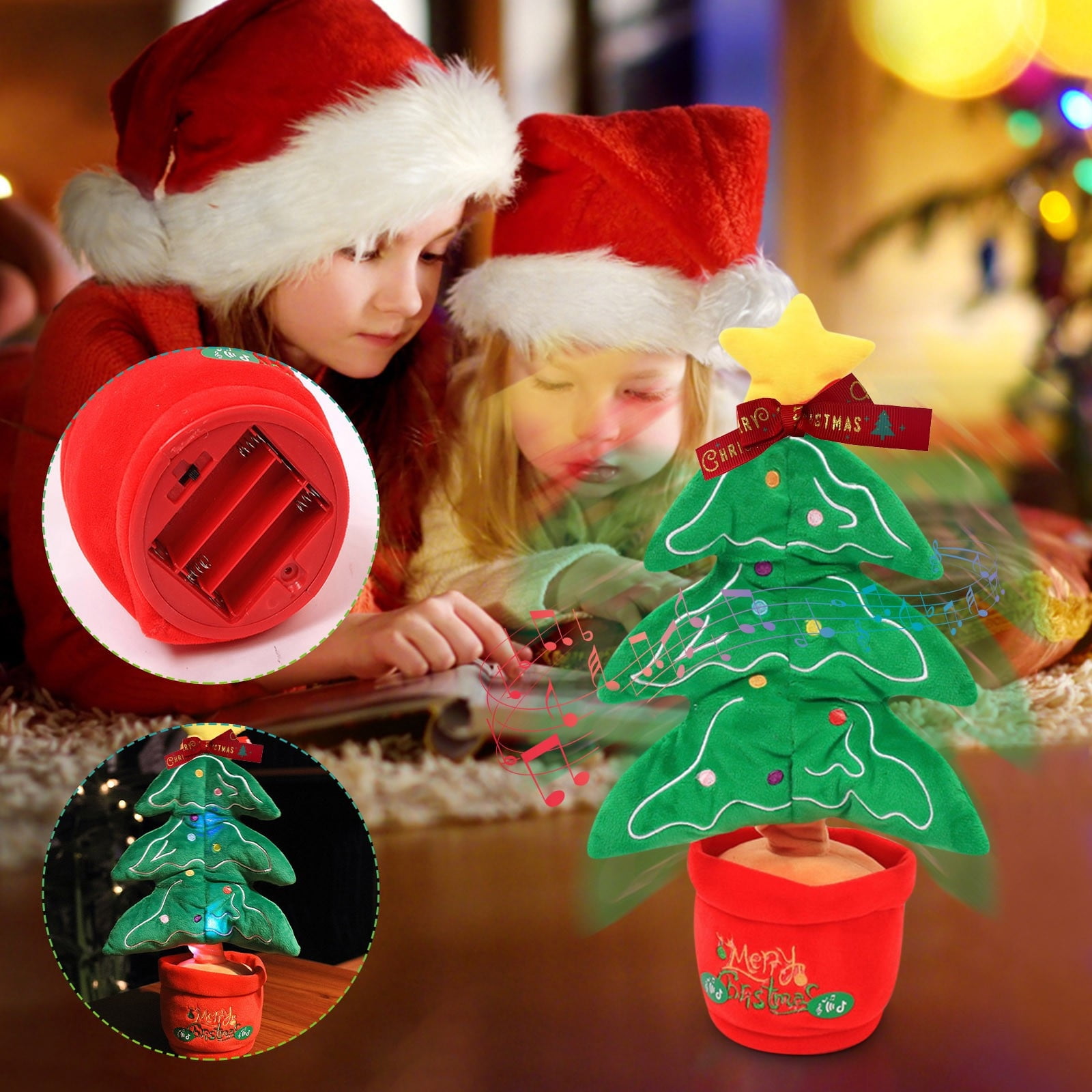 Usmixi Stocking Stuffers for Kids Dancing Christmas Tree Toy Electronic ...