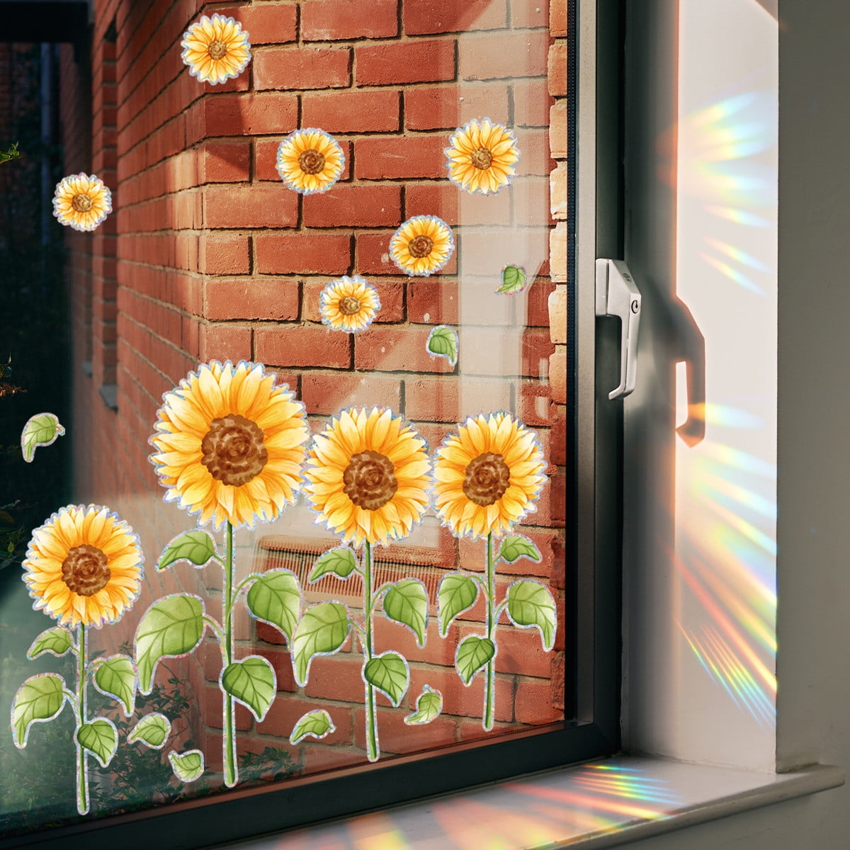 Usmixi Sunflower Bouquet Dzzle Color Sunlight Stickers Double-sided ...