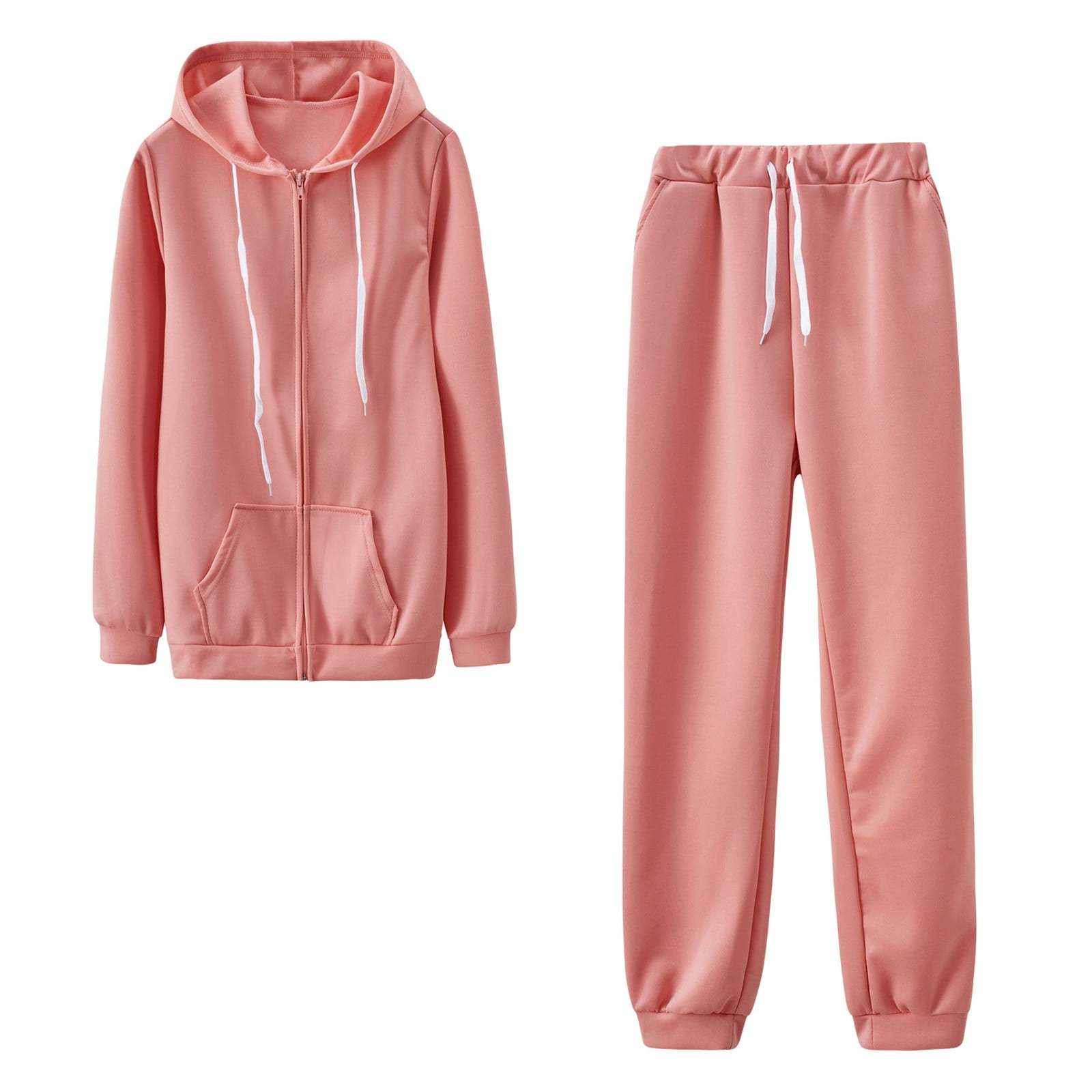 Usmixi Sweatsuits Set for Women Womens Coat 2 Piece Outfit Sets Open ...