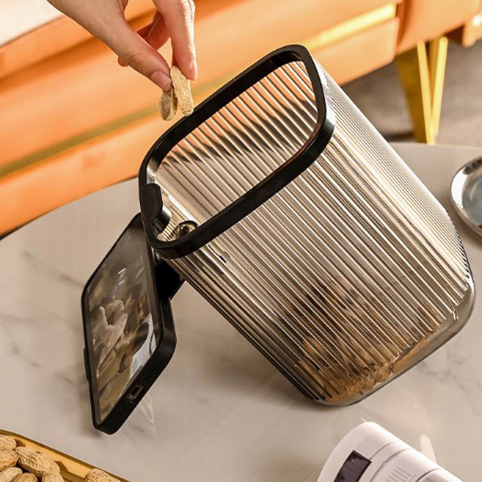 Usmixi Table Trash Can Trash Can With Phone Holders Trash Can For ...