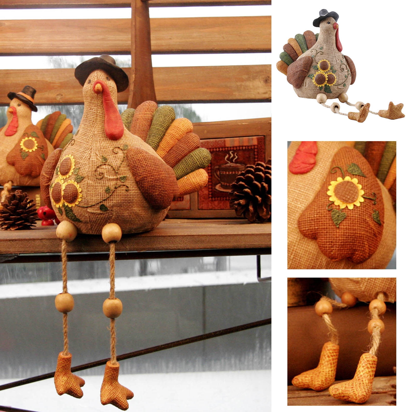 Usmixi Thanksgiving Table Decorations Resin Home Collection Statue Fall ...