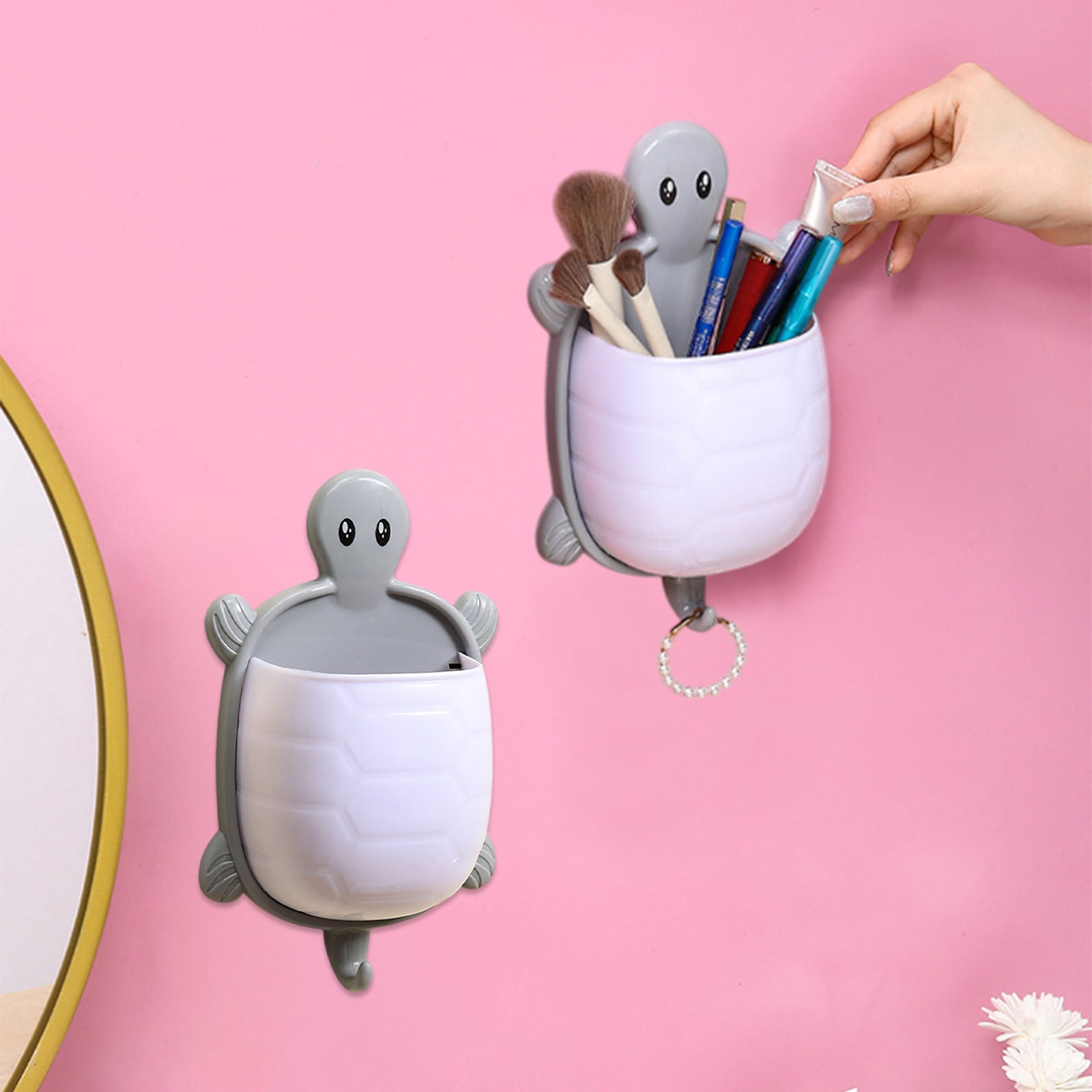 Usmixi Toilet Toothbrush Toothpaste Comb Rack Bathroom Punching Wall ...