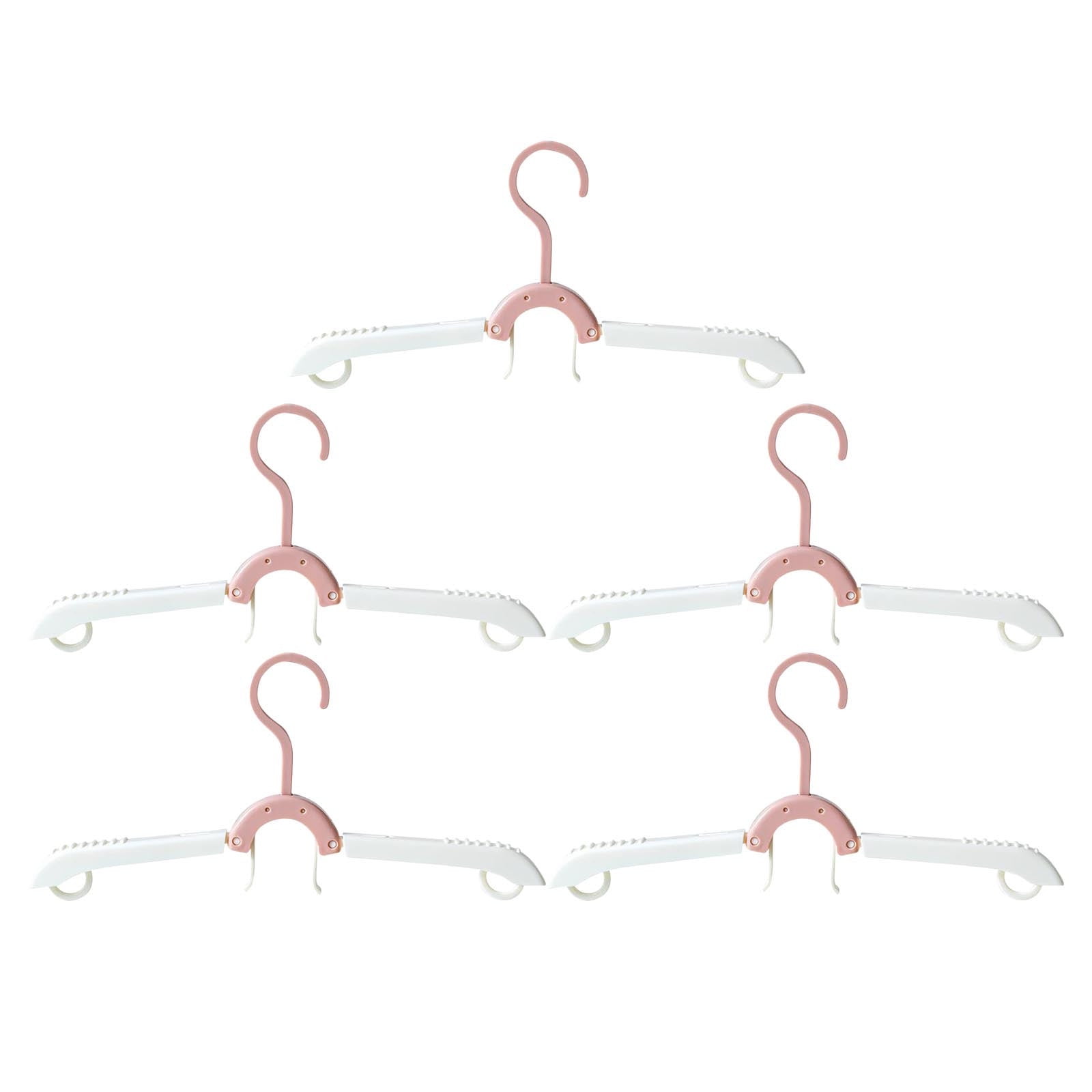 Usmixi Travel Hangers, 5 Folding Clothes Hanger, Space-Saving Clothes ...