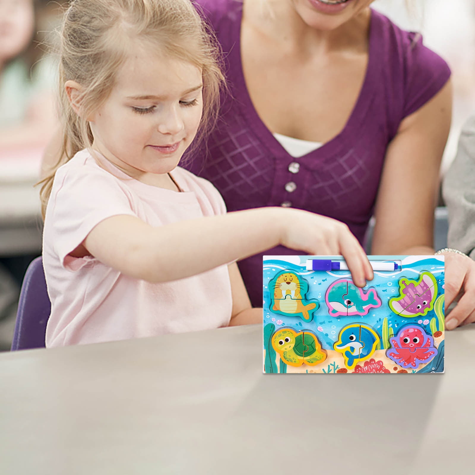 Usmixi Two In Children's Early Education Matching Puzzle and Drawing ...