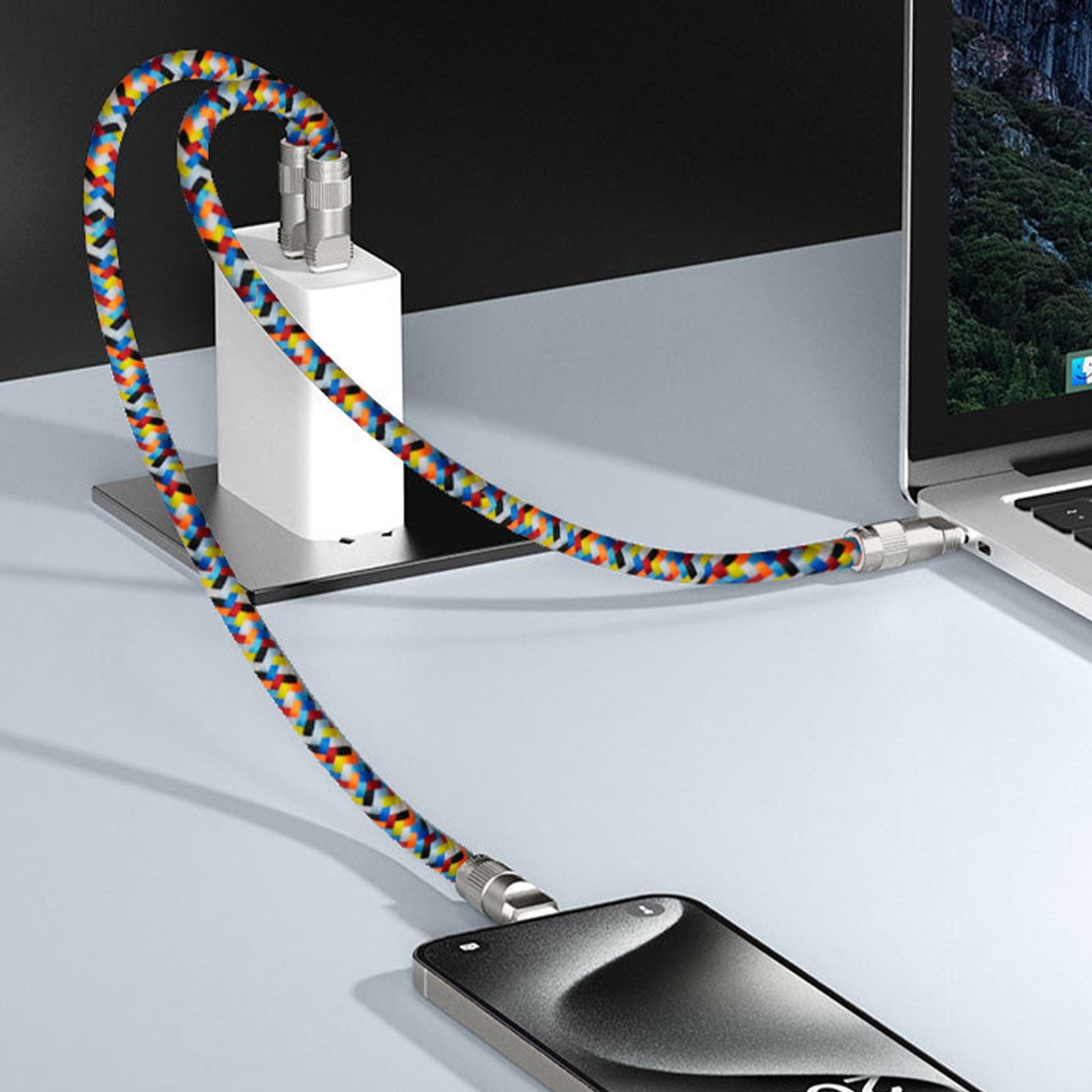 Usmixi Two-in-one Mobile Phone Lanyard Data Line Multi-functional PD60W Flash Charge Portable ...