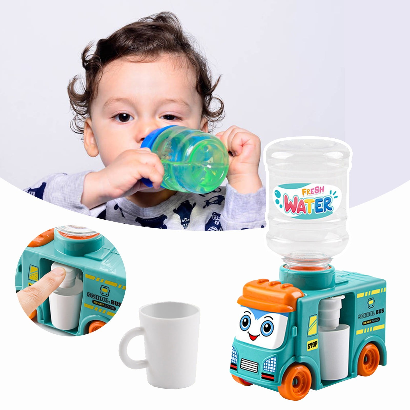 Usmixi Water Dispenser Toy Mini Plastic Drink Water Dispenser with ...