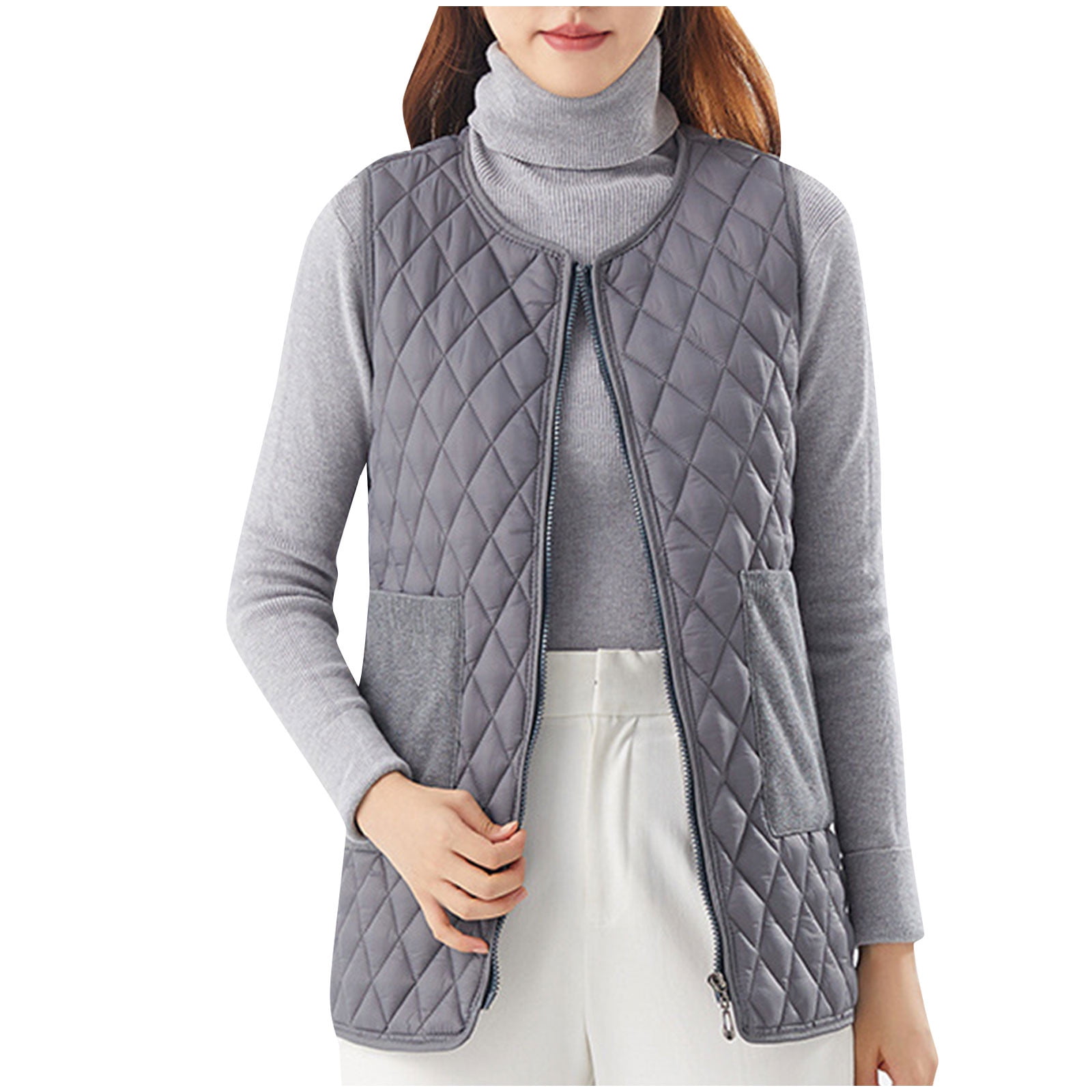 Usmixi Weekly Deals Quilted Vest For Women Puffer Jacket For Women