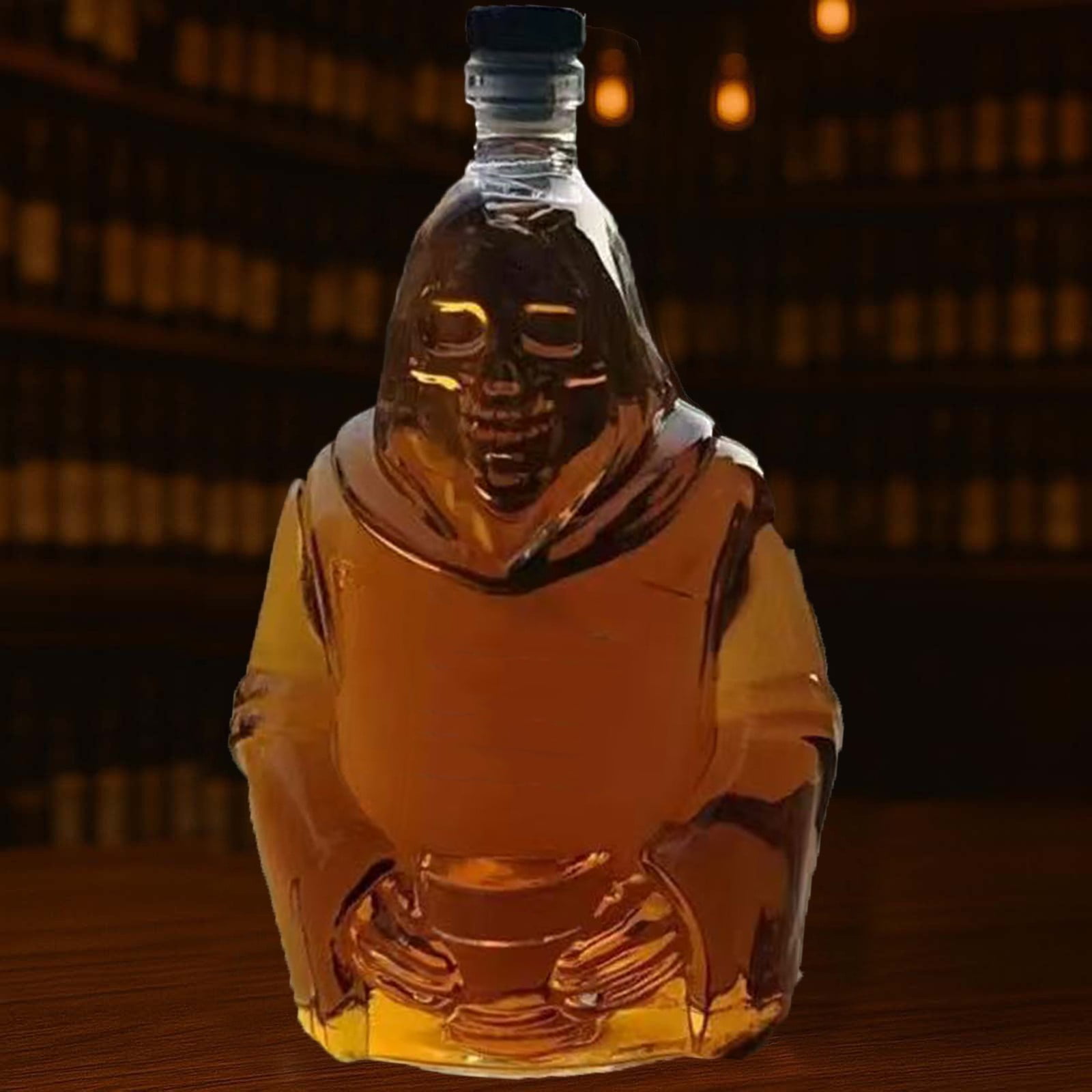 Usmixi Whiskey Glass Bottle Unique Patterned Statue Bottle for Men ...