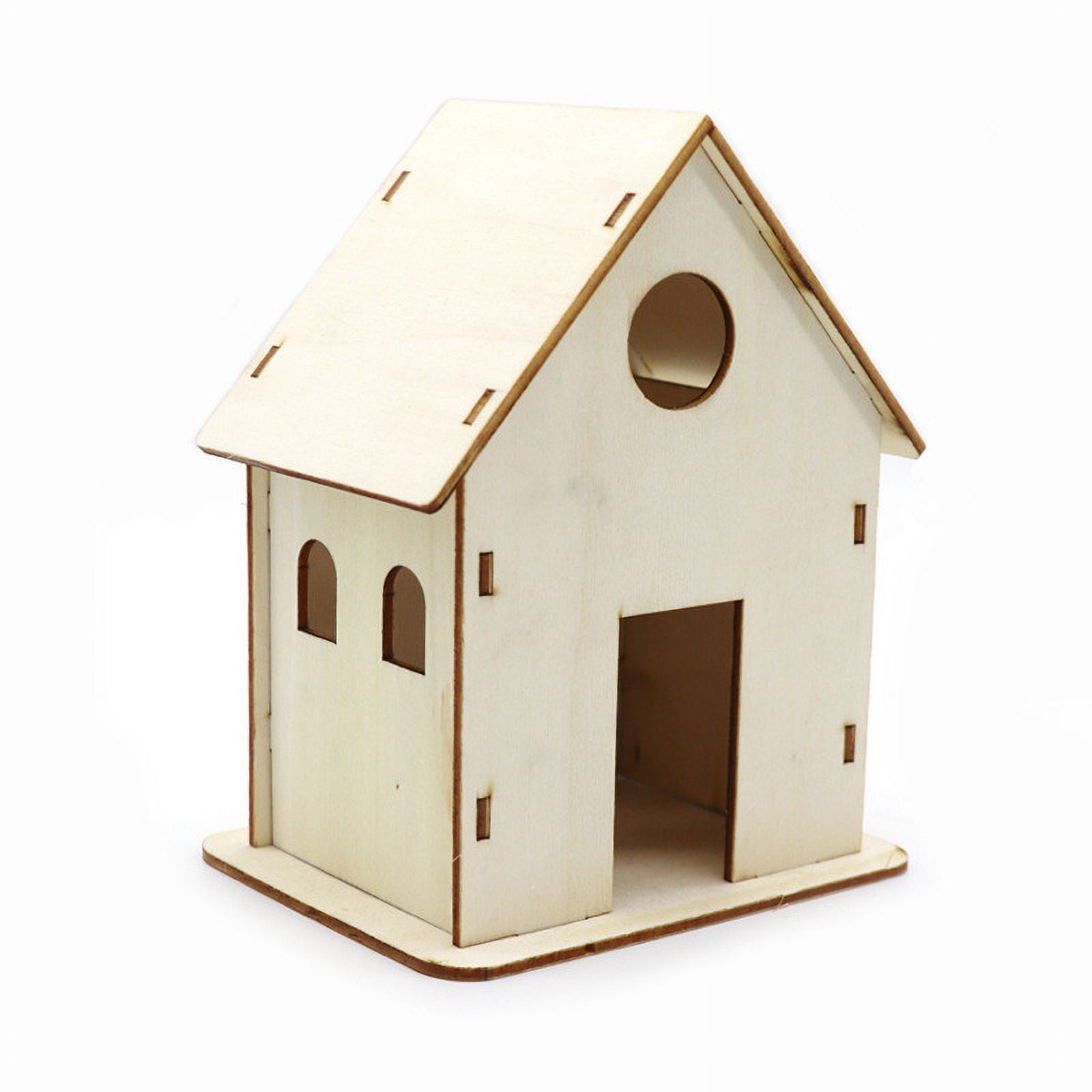 Usmixi Wooden Bird House Toy Set Children's Graffiti Wooden Bird Cage ...