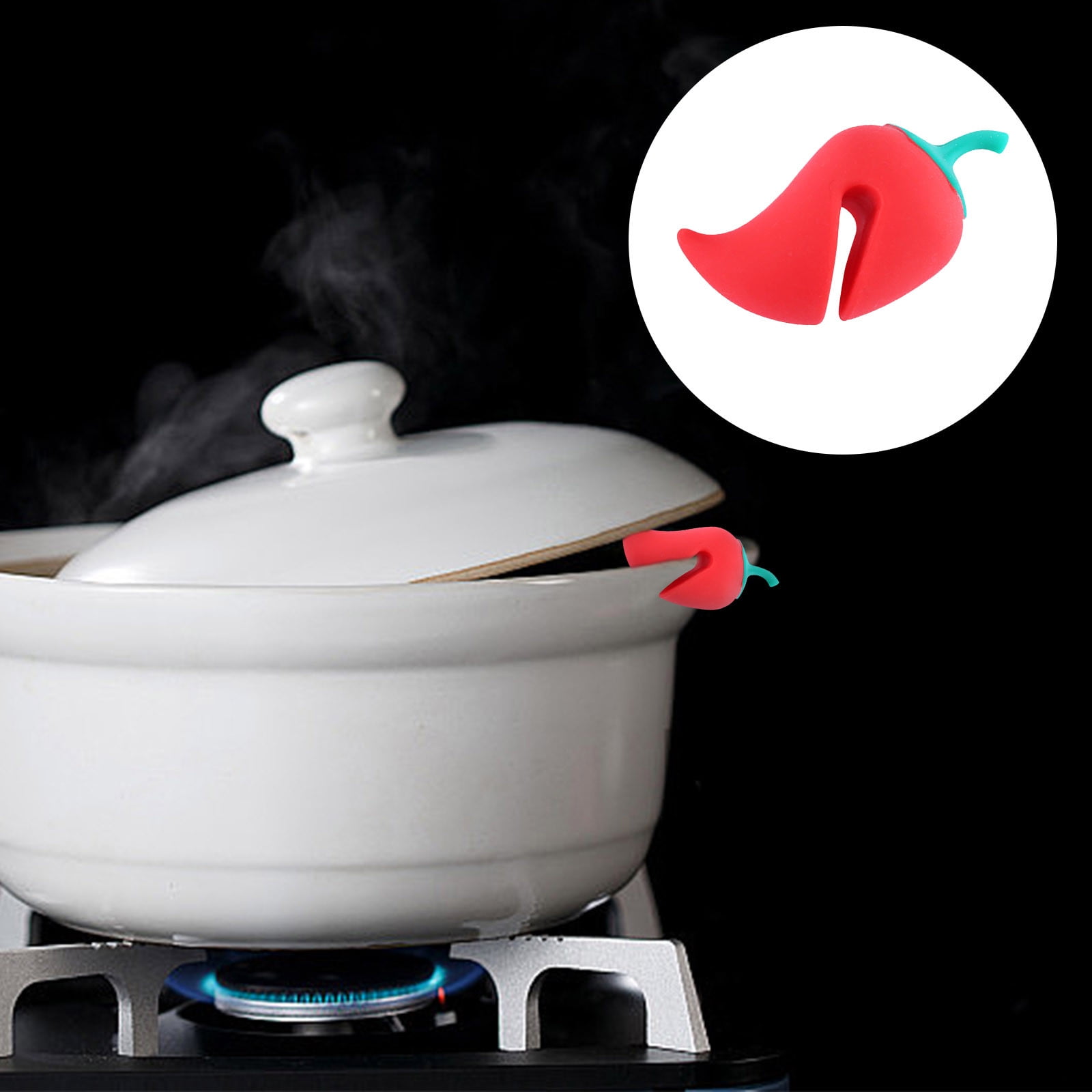 Usmixi up to 50% Off Pot Lid Lifter Pepper Shaped Pot Lid Lifter Silica ...