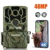 KJK Trail Camera WiFi 4K 64MP with 64GB Memory Card, Game Camera with ...