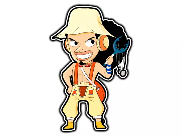 Usopp Chibi Waterproof Sticker Phone Decal Water Bottle Stickers Car ...