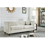 Uspridefurniture Arcola Velvet Rolled Arm Loveseat - Beige - Walmart.com