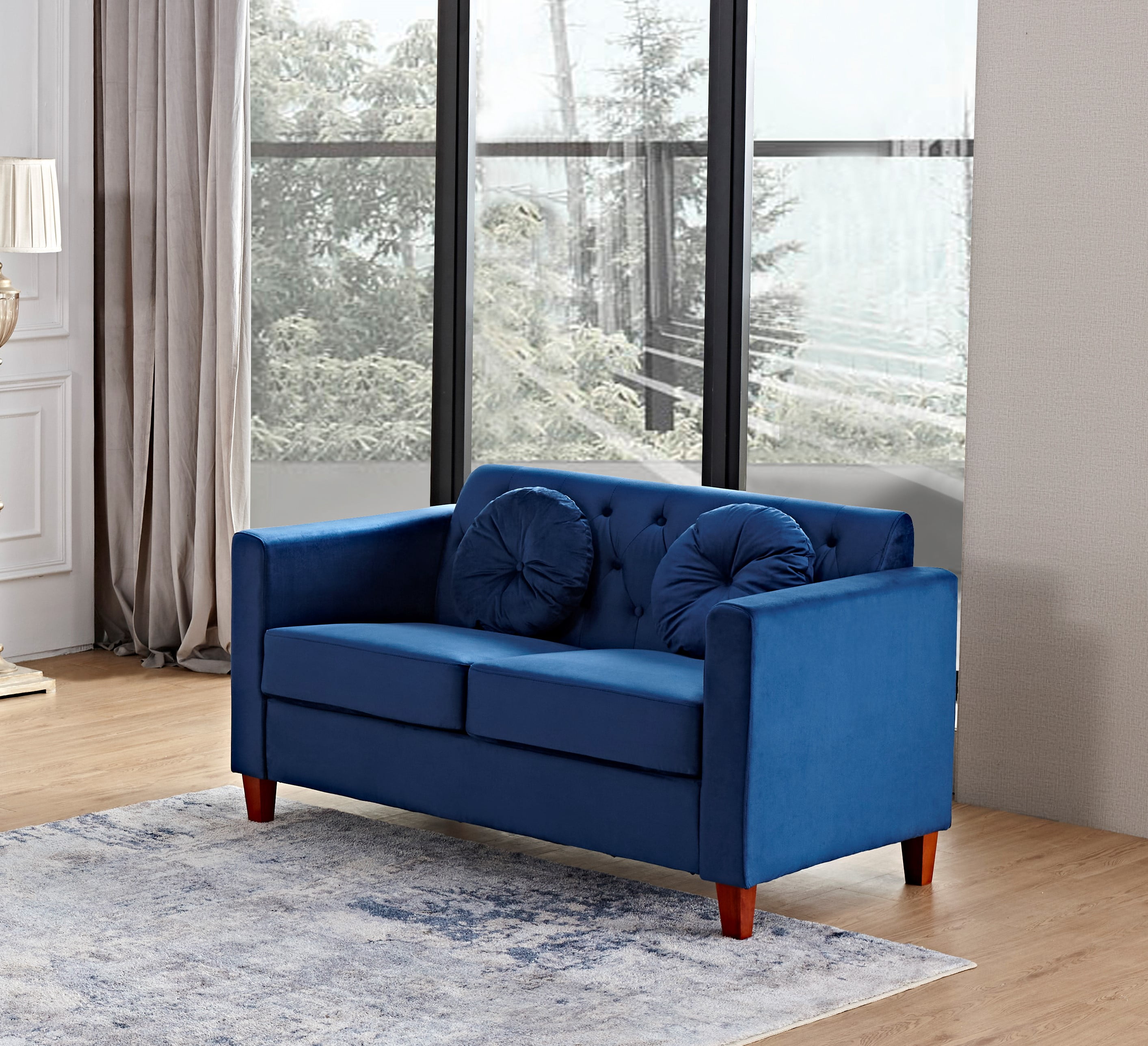 Square arm loveseat store