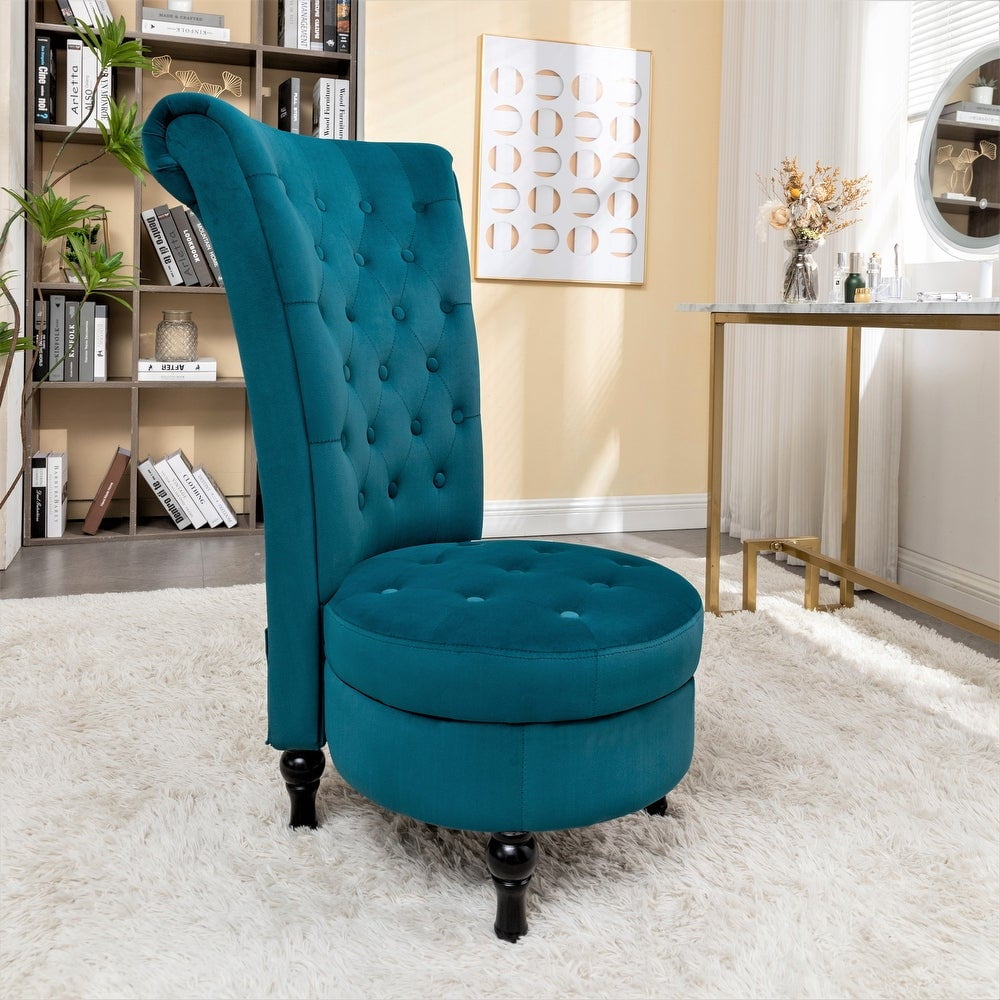 Uspridefurniture Gosser 20" Wide Velvet High Back Vanity Chair ...