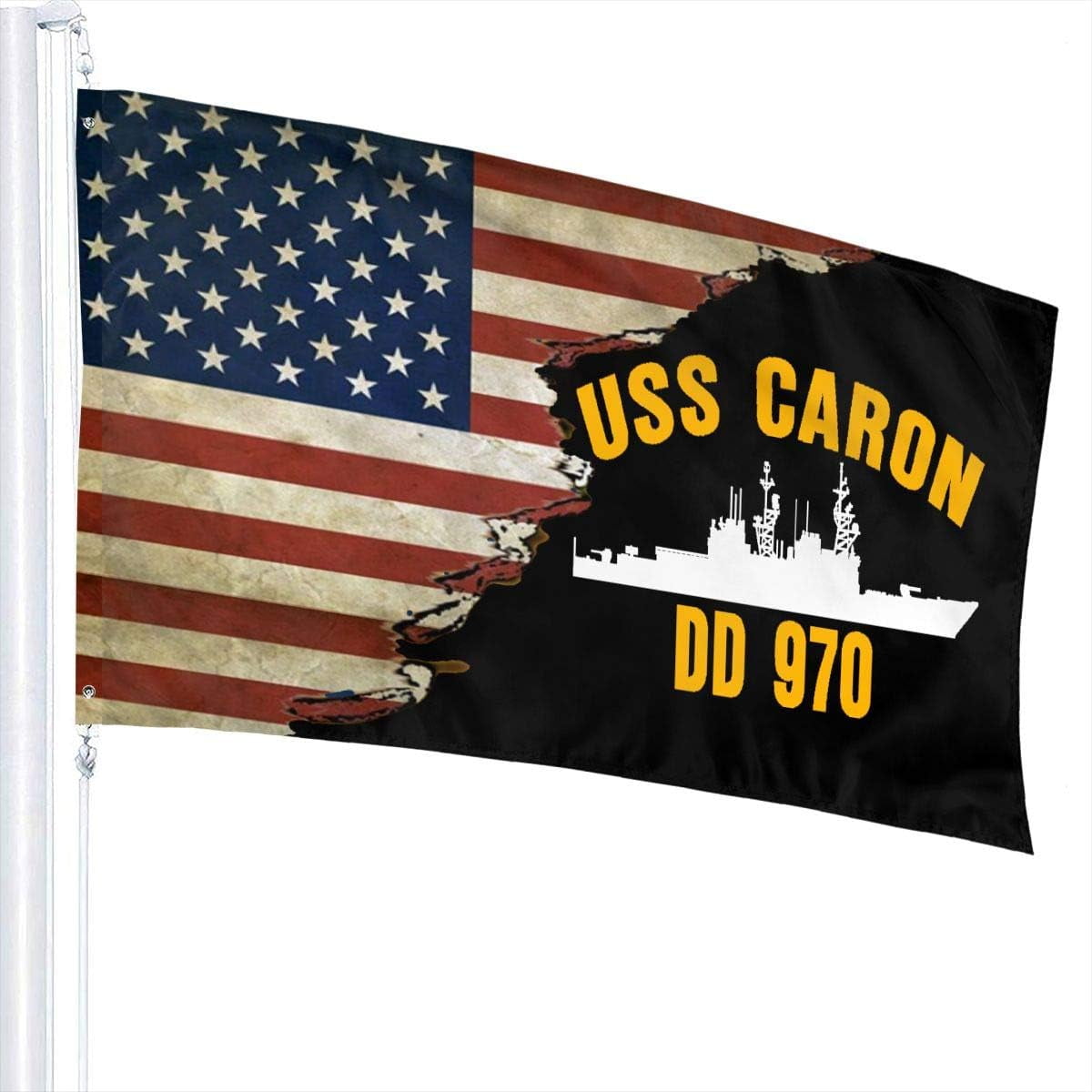 Uss Caron Dd 970 Garden Flag 3x5 Ft Decor Outdoor Banner Sign Party ...