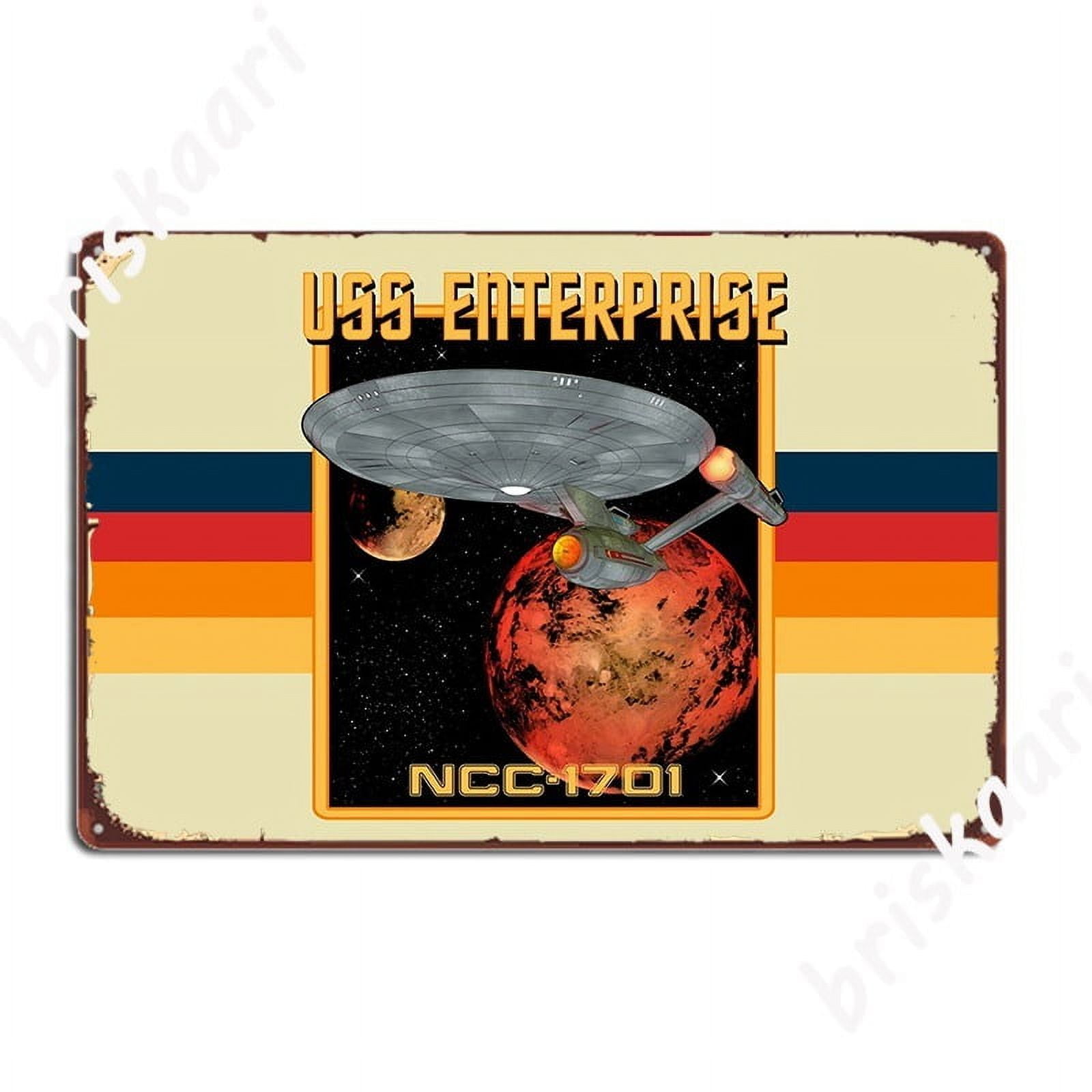Uss Enterprise Ncc 1701 Metal Sign Bar Cave Plaques Wall Mural Create ...