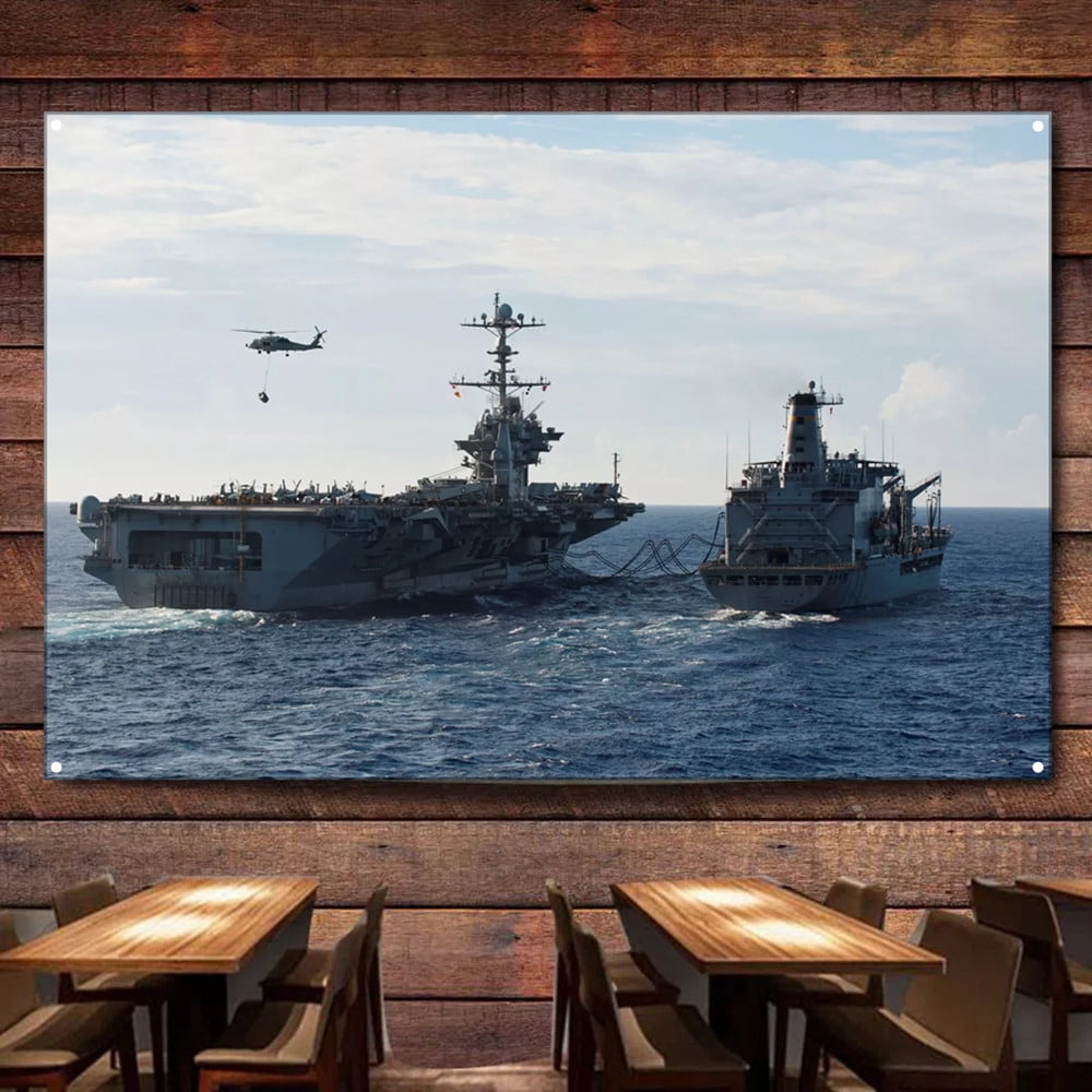 Uss George Washington (Cvn 73) & Usns Tippecanoe (T-Ao 199) Battleship ...