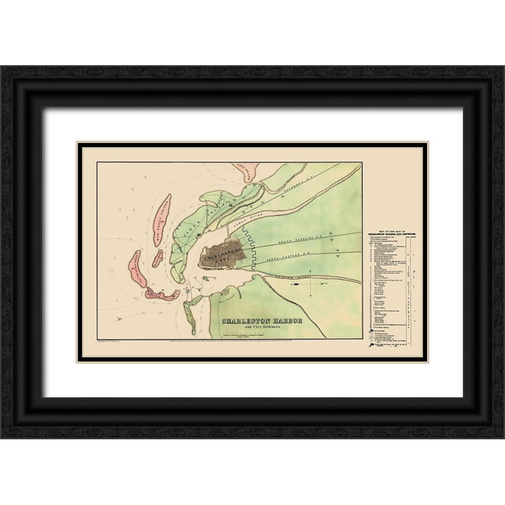 Usser 24x16 Black Ornate Wood Framed with Double Matting Museum Art ...