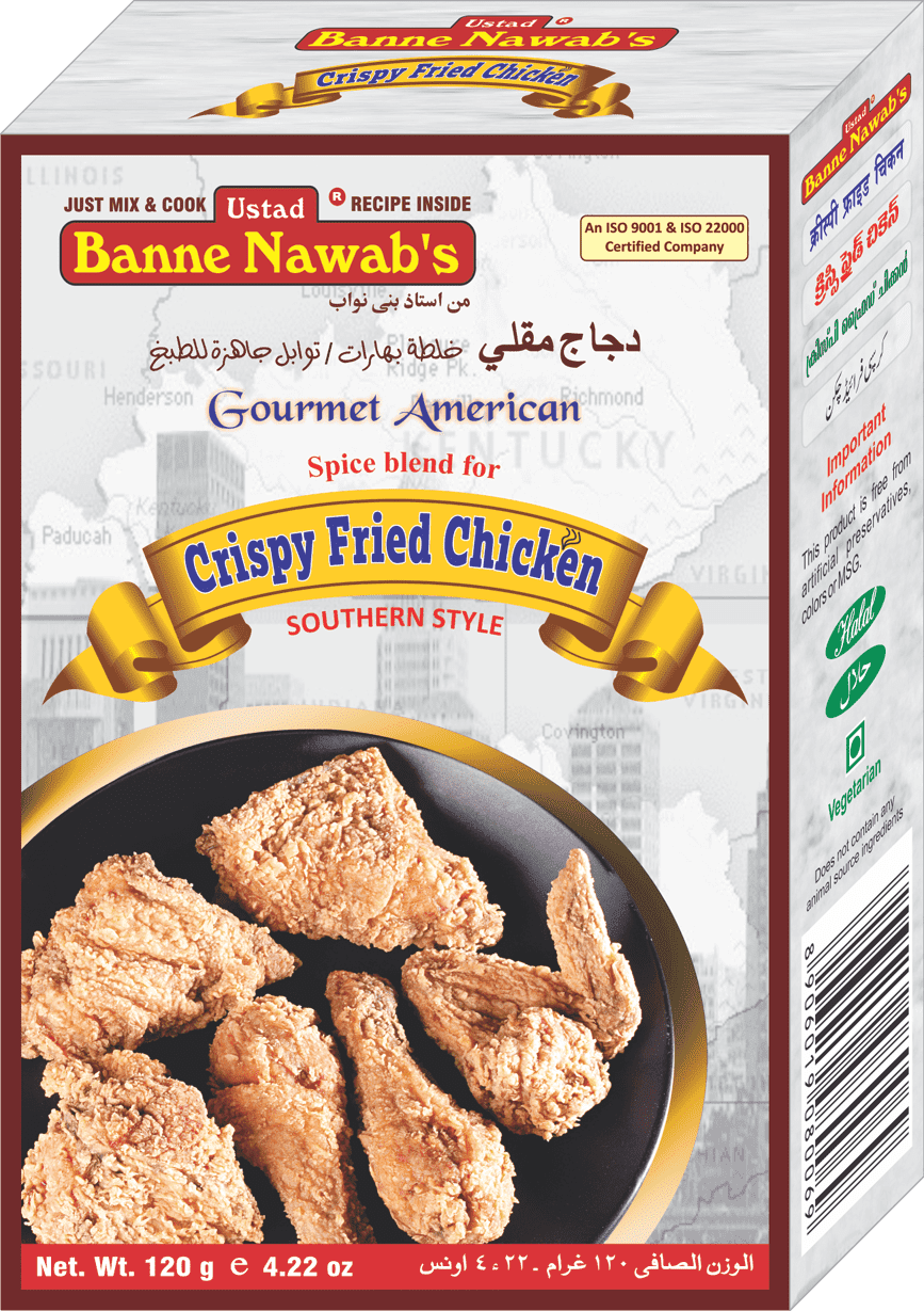 Ustad Banne Nawab's Crispy Fried Chicken Masala (CFC) - 1 Pack, 120g ...