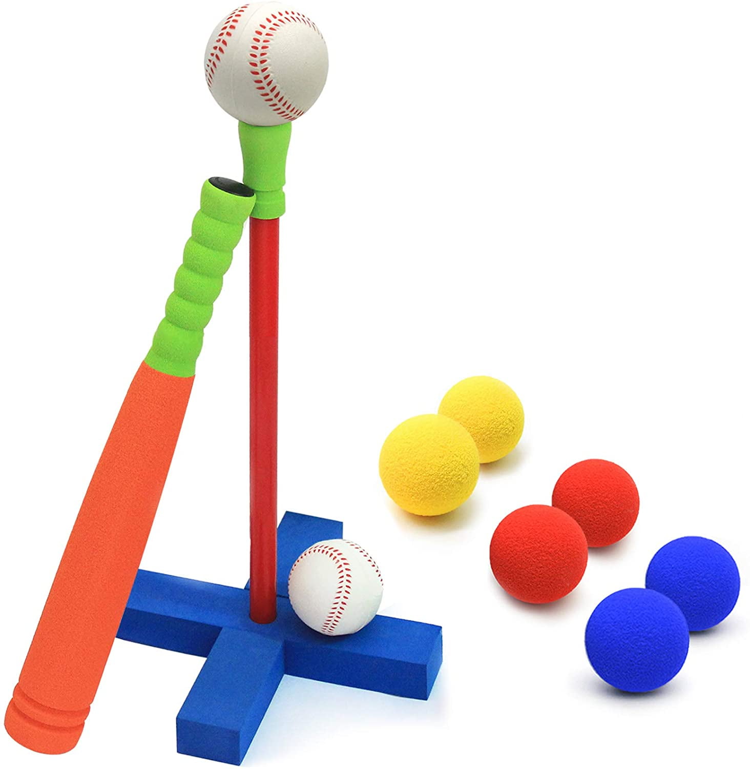 Ustar Celemoon 16.5 inch Foam T Ball Kids Baseball Softball Bat Set ...