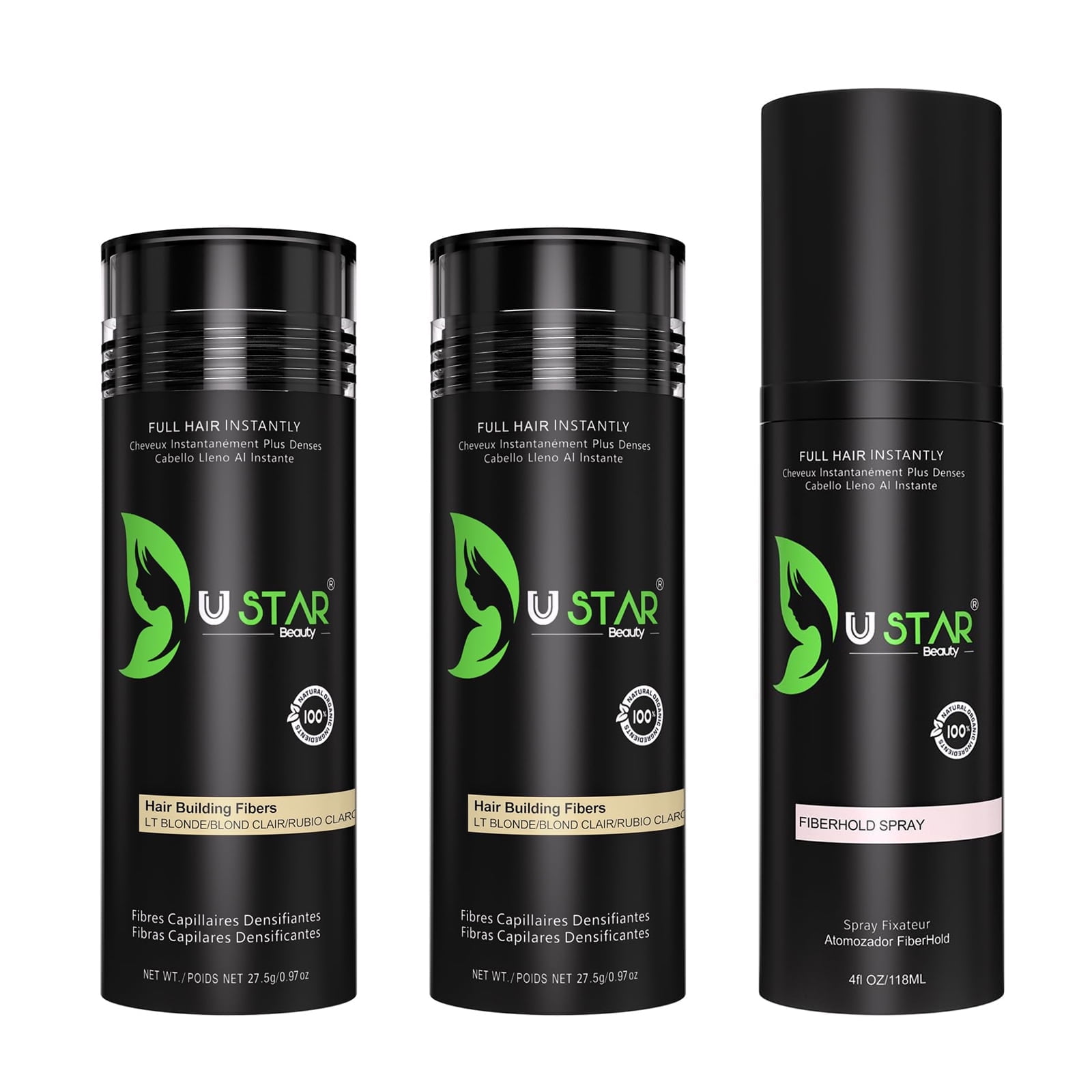 Ustar Hair Building Fibers Fill in Fine or Thinning Hair (Light Blonde ...