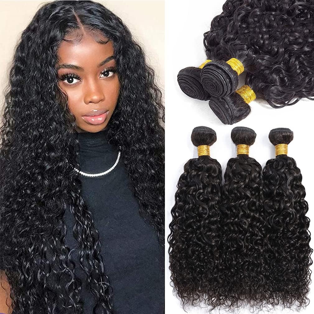 Ustar Jerry Curly Bundles Human Hair 10 10 12 inch Brazilian 100% ...