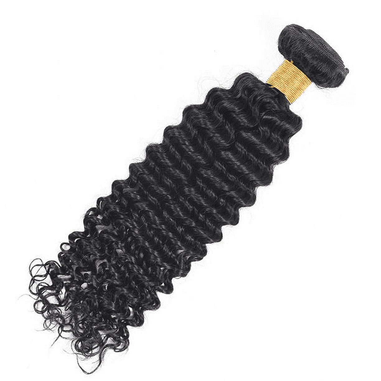 Ustar Remy Deep Wave Human Hair Weave Extensions Natural Black Color 1B ...
