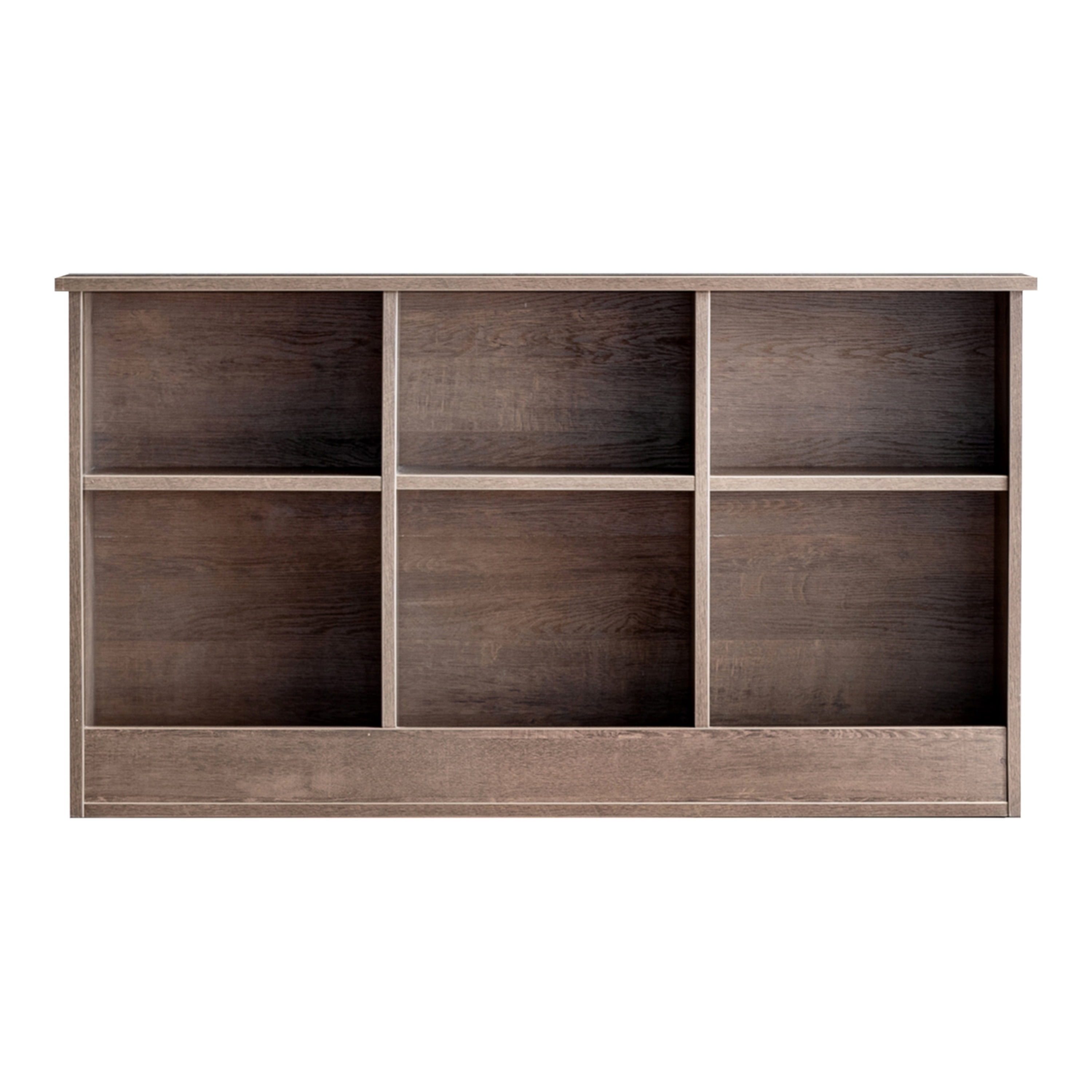 Uster 6-Shelf Wood Twin Bookcase Headboard, Walnut Oak - Walmart.com
