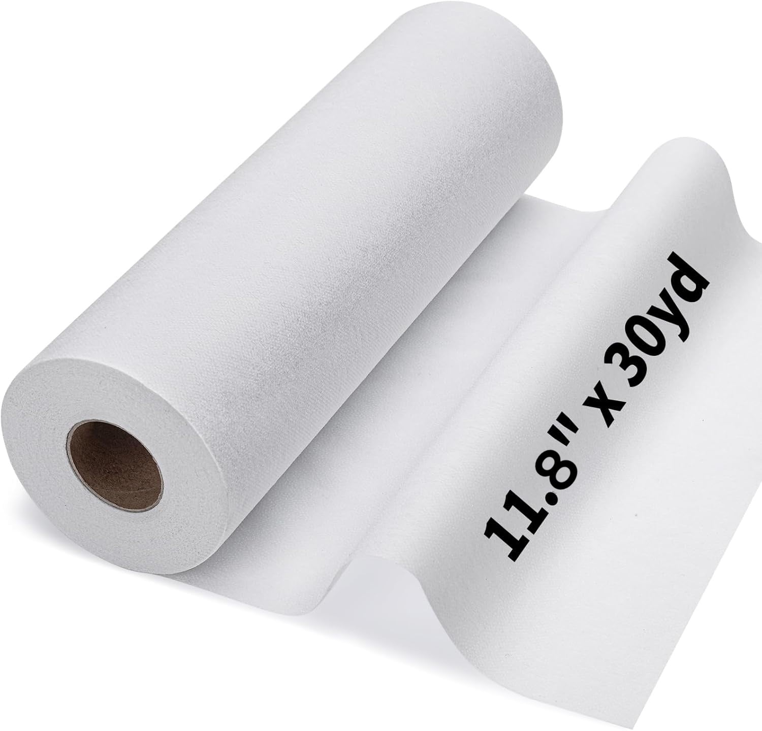 Ustris Medium Weight Interfacing Fabric for Sewing: White 11.8" x 30yd Iron On Non-Woven Fusible ...