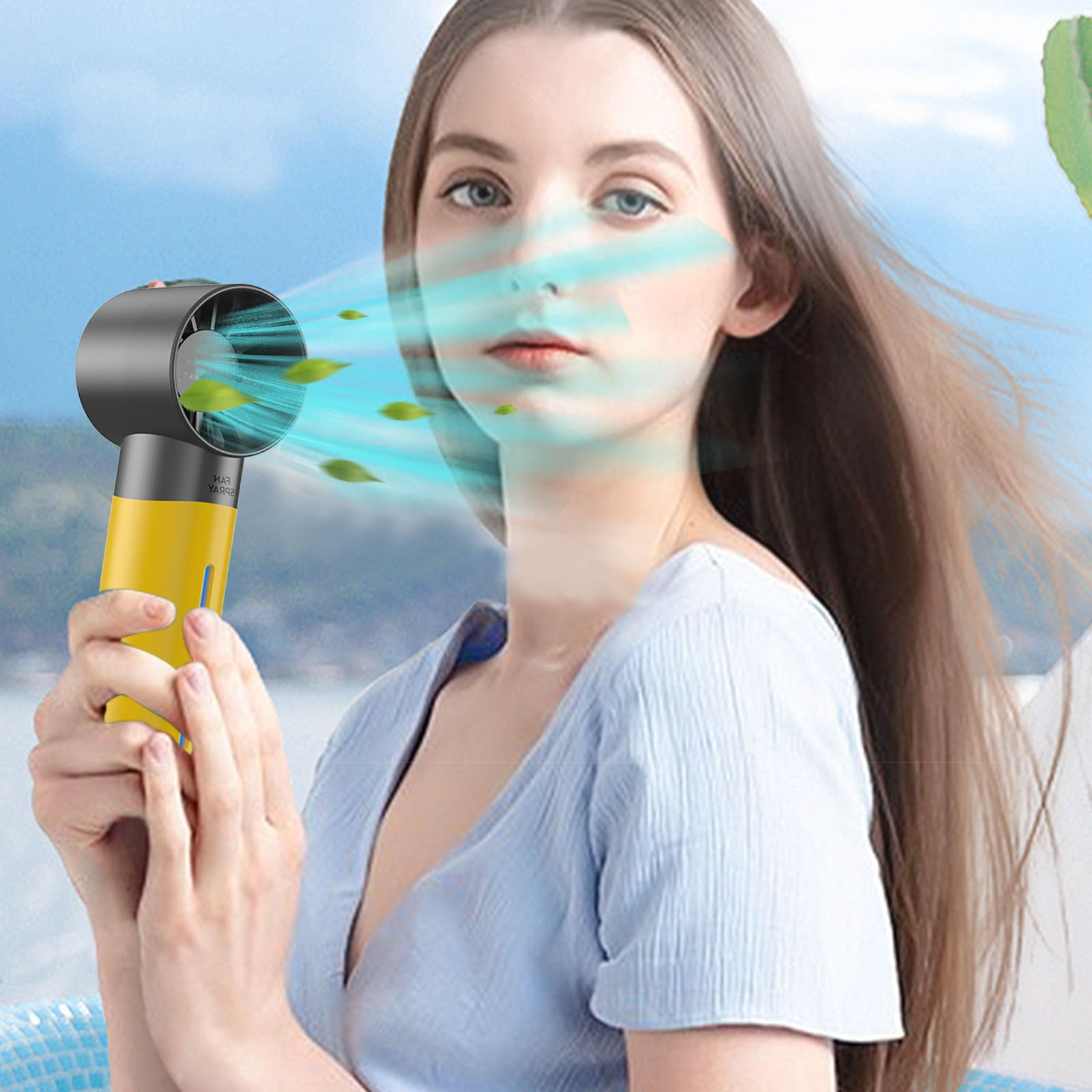 Usupdd Spray High-speed Fan Portable Mini Clearance (Yellow), Spray ...